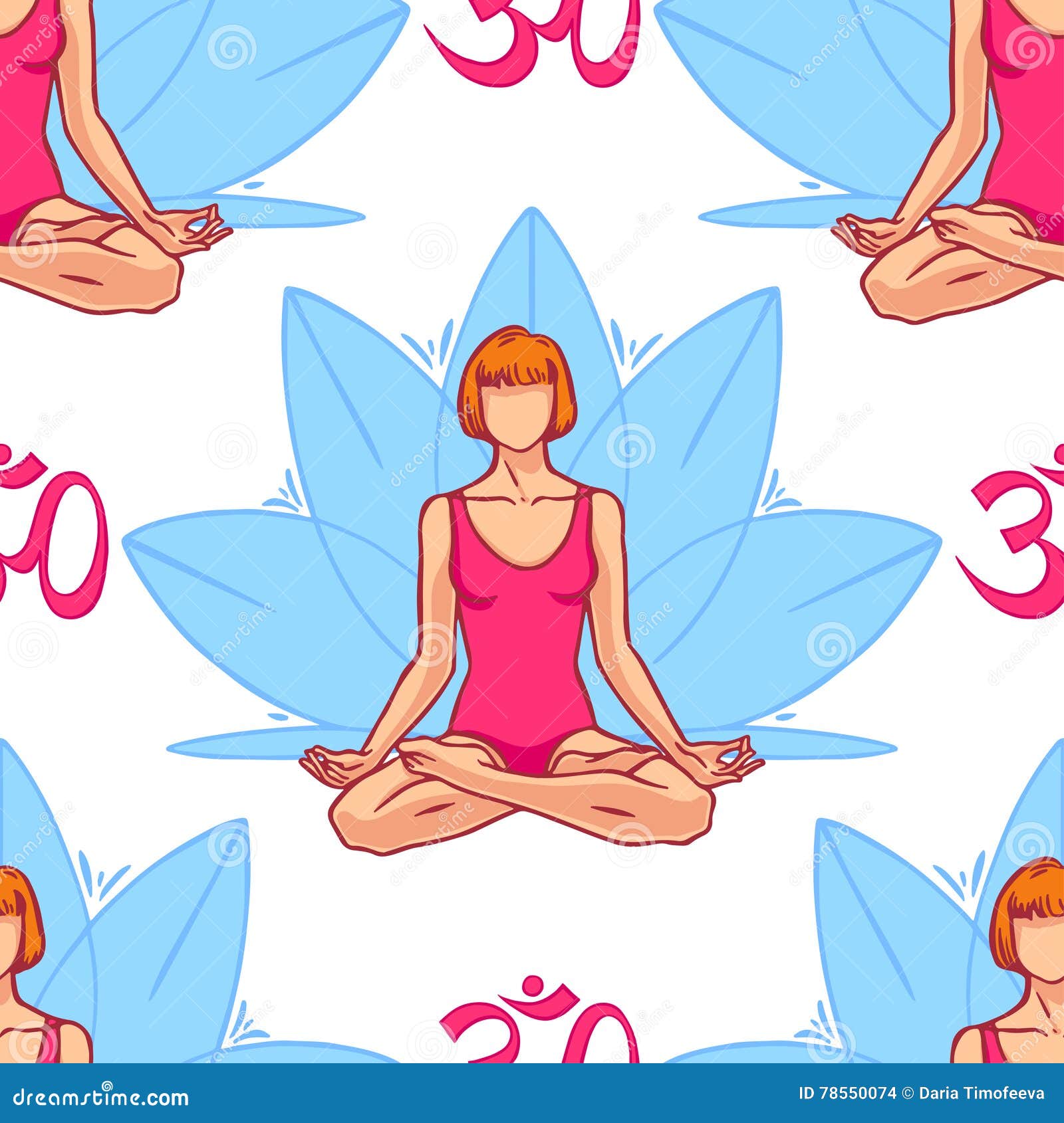 Woman In The Lotus Position Stock Vector Illustration Of Asana India