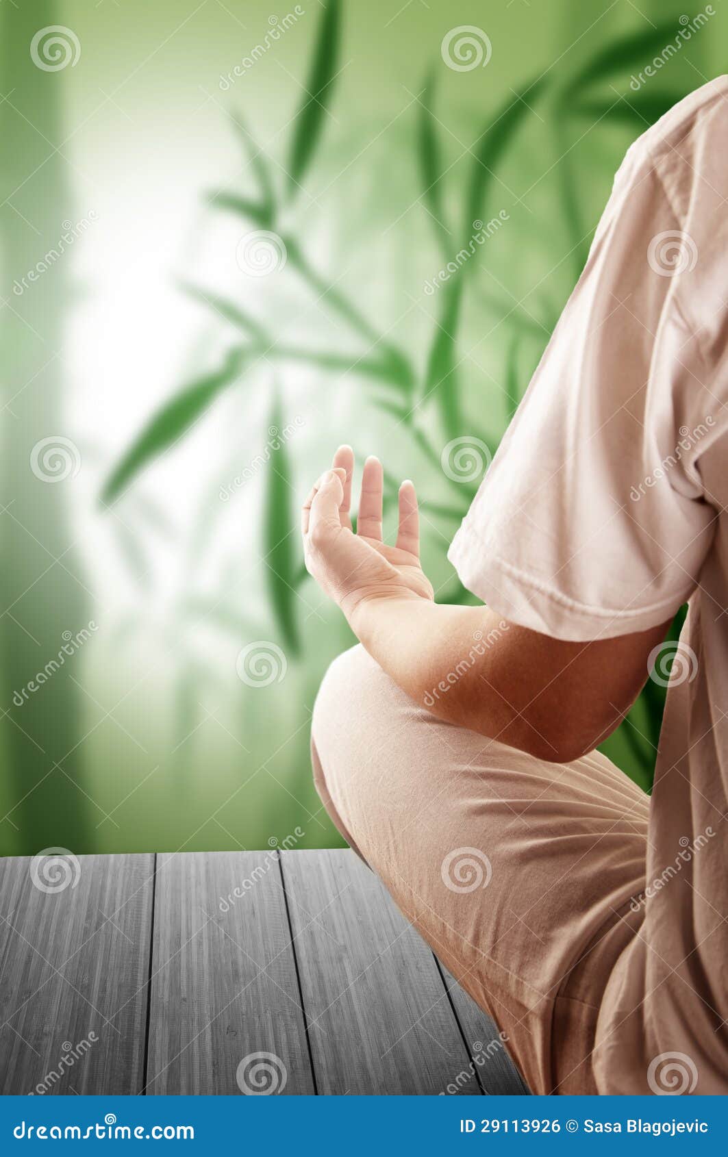 Woman in the lotus posture stock photo. Image of breathing - 29113926