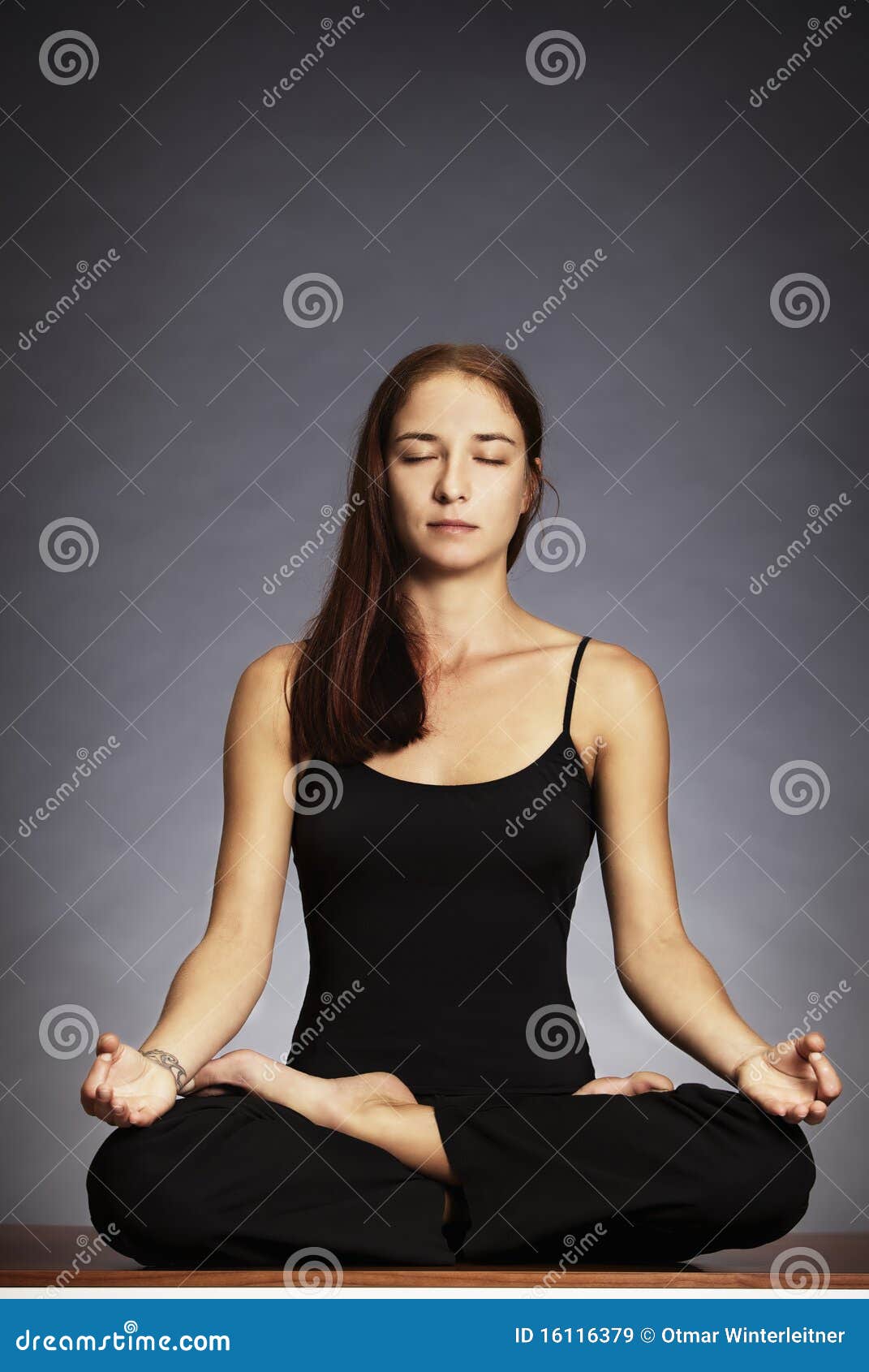 Woman in Lotus Posture (Padmasana) Stock Image - Image of exercise ...