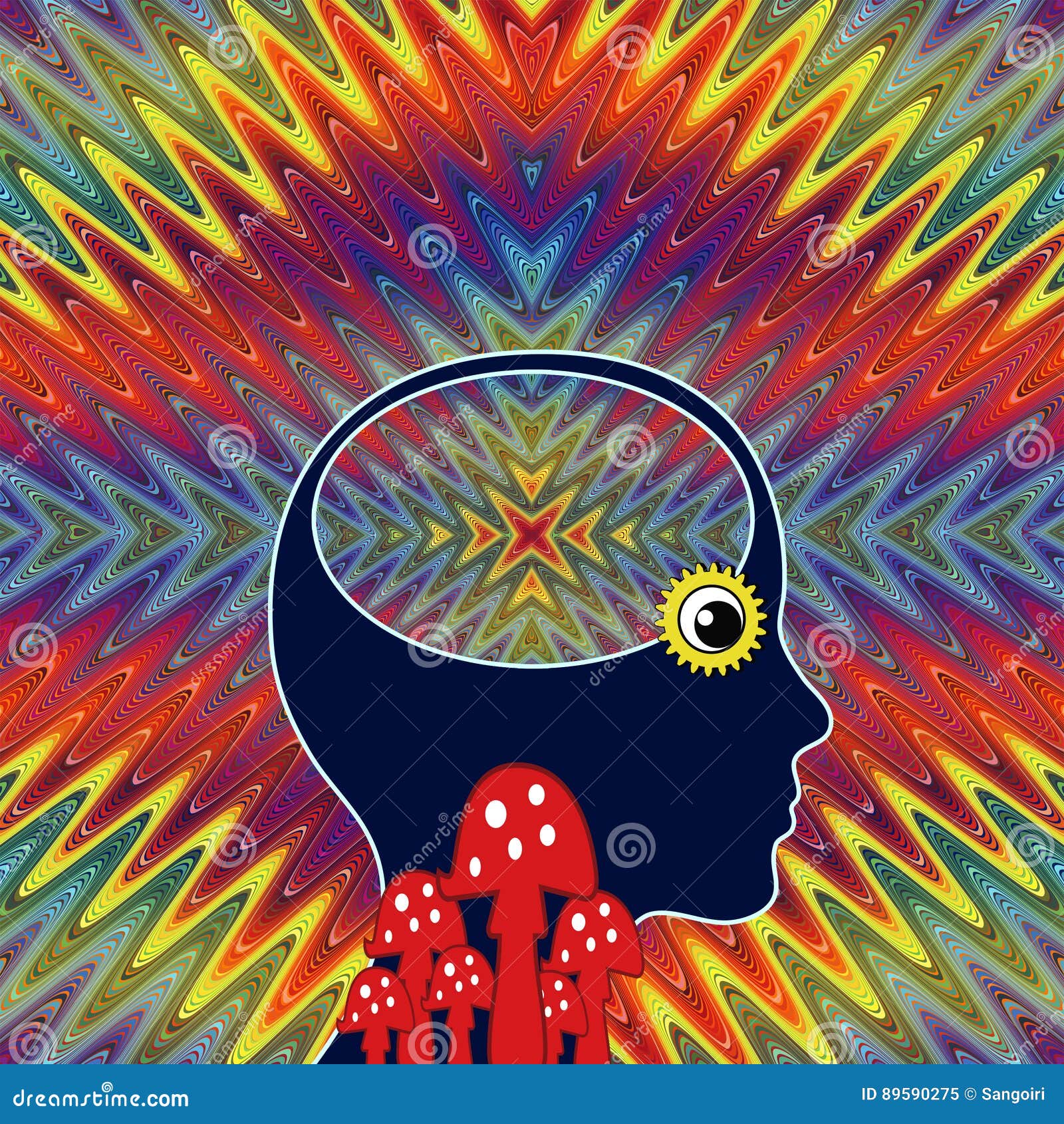 Woman with LSD Flashback stock illustration. Illustration of addicted ... Woman with LSD Flashback stock illustration. Illustration of addicted ...