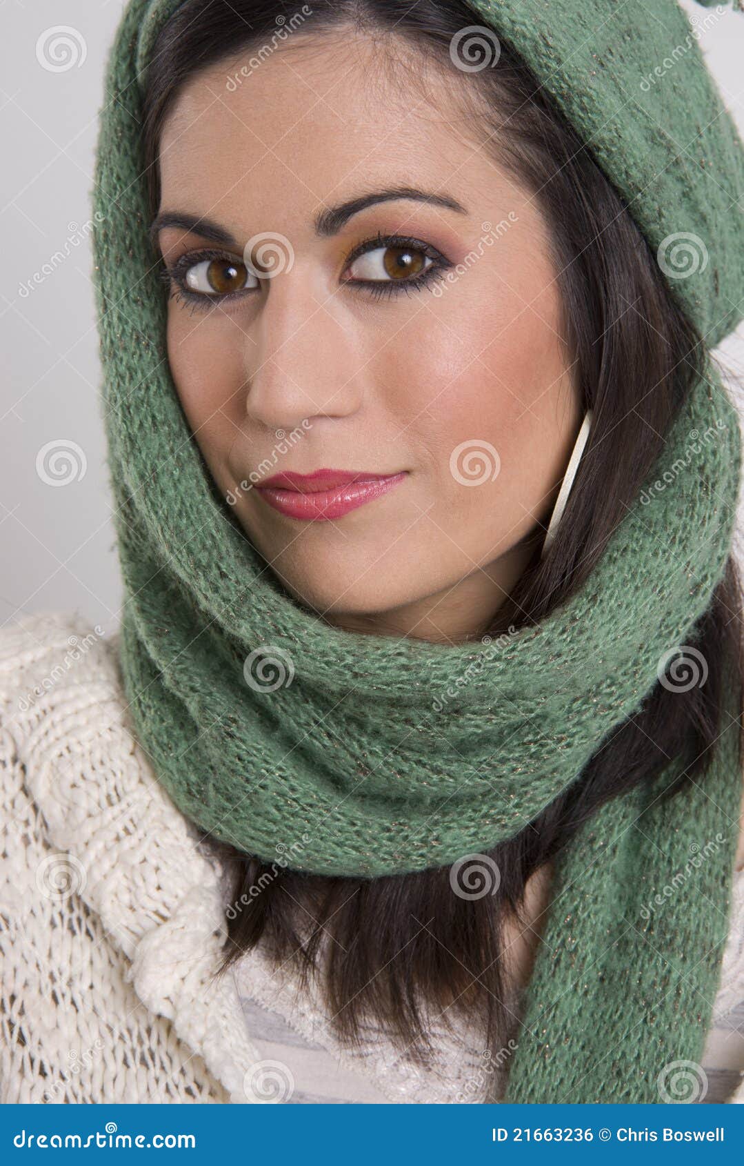 Woman Well Proportioned Face Smiling at Camera Stock Photo - Image of ...