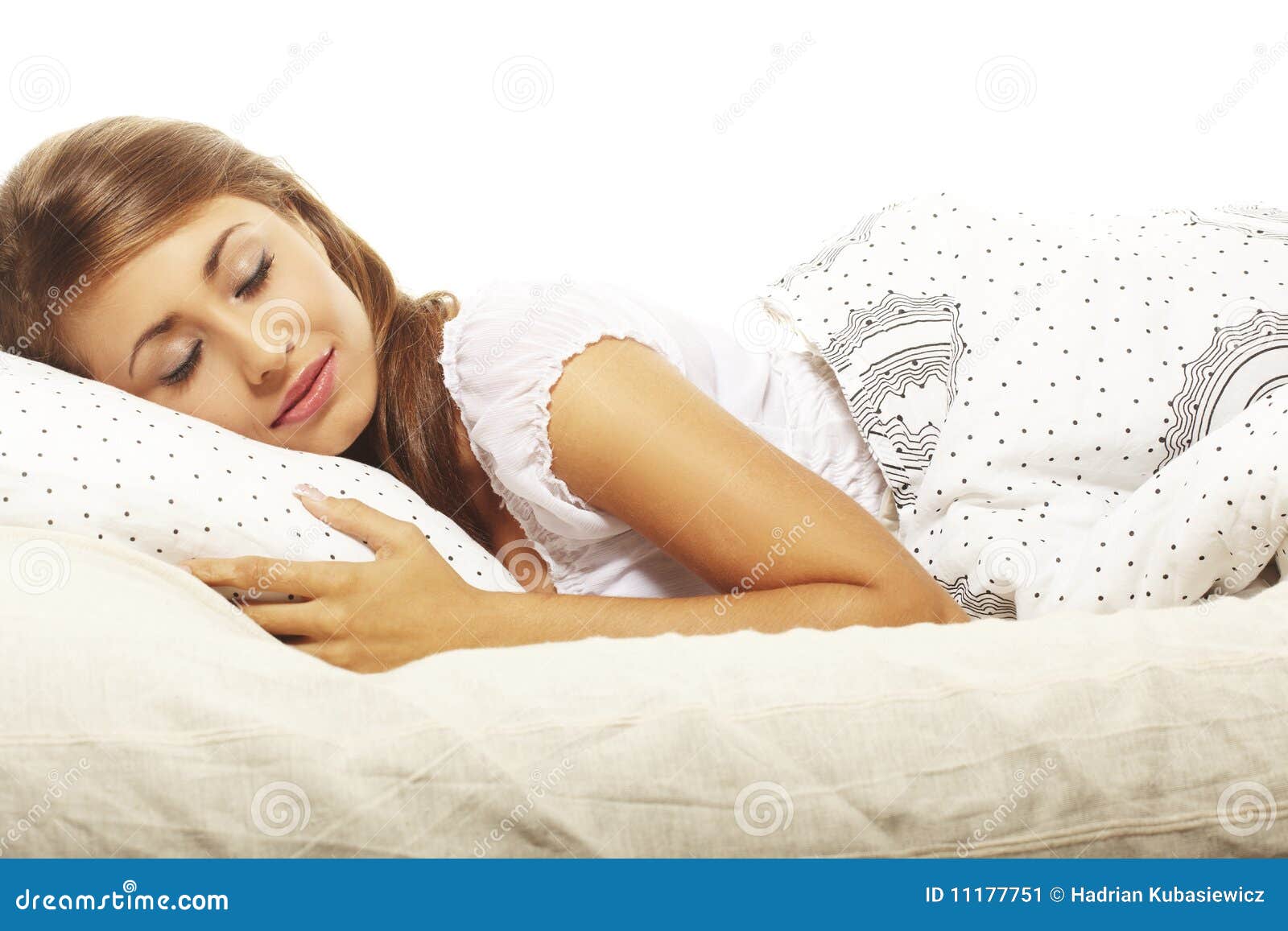 Woman lying in bed stock image. Image of shot, beautiful - 11177751