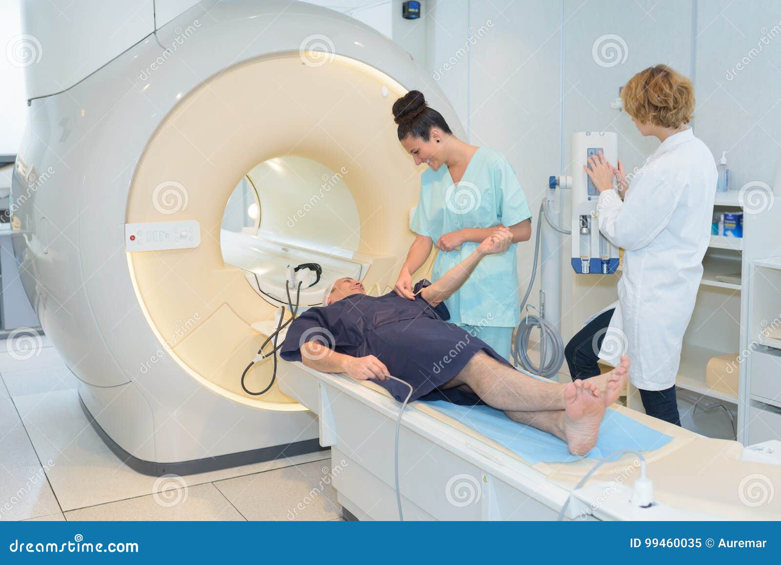 Woman Lying in Front Cat Scan Machine Stock Image - Image of diagnosis ...