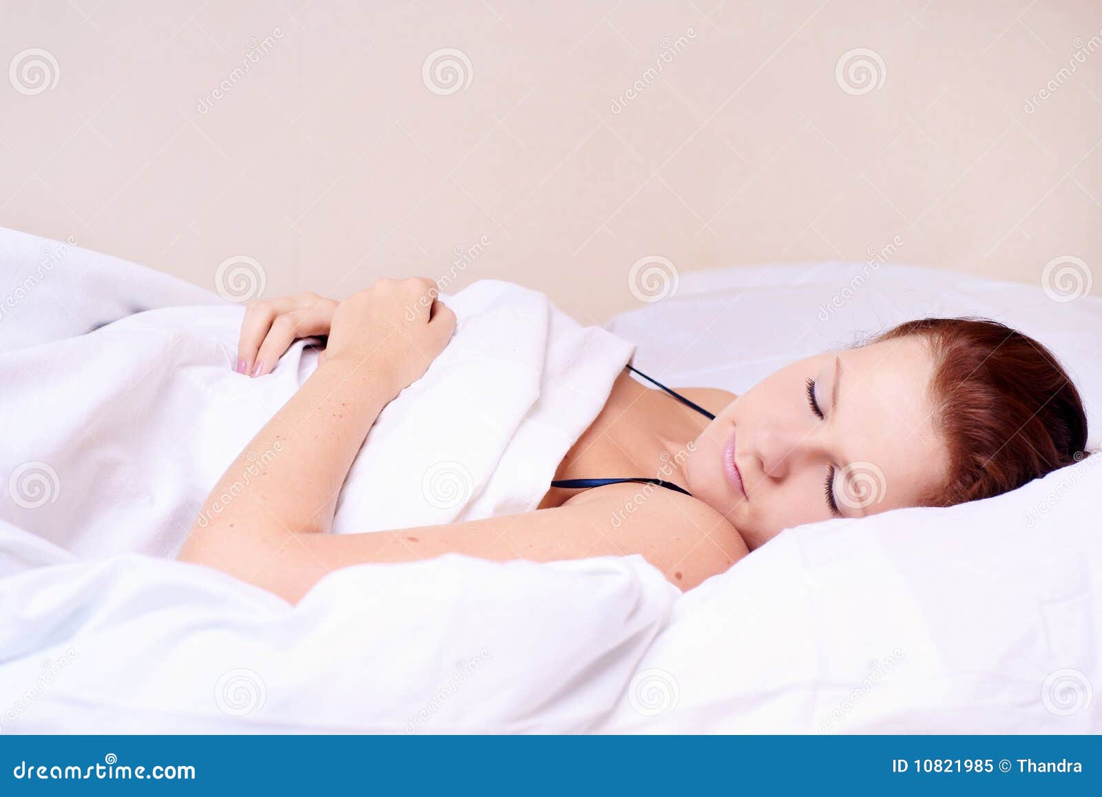 Woman lying and sleep stock image. Image of girls, face - 10821985