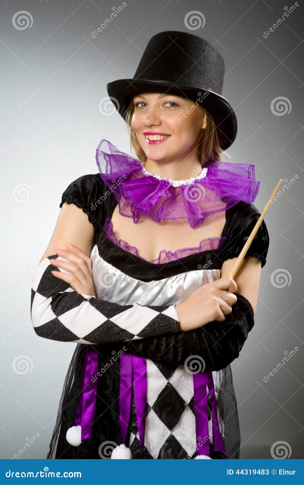 Woman Magician Doing Her Tricks Stock Image - Image of performance ...