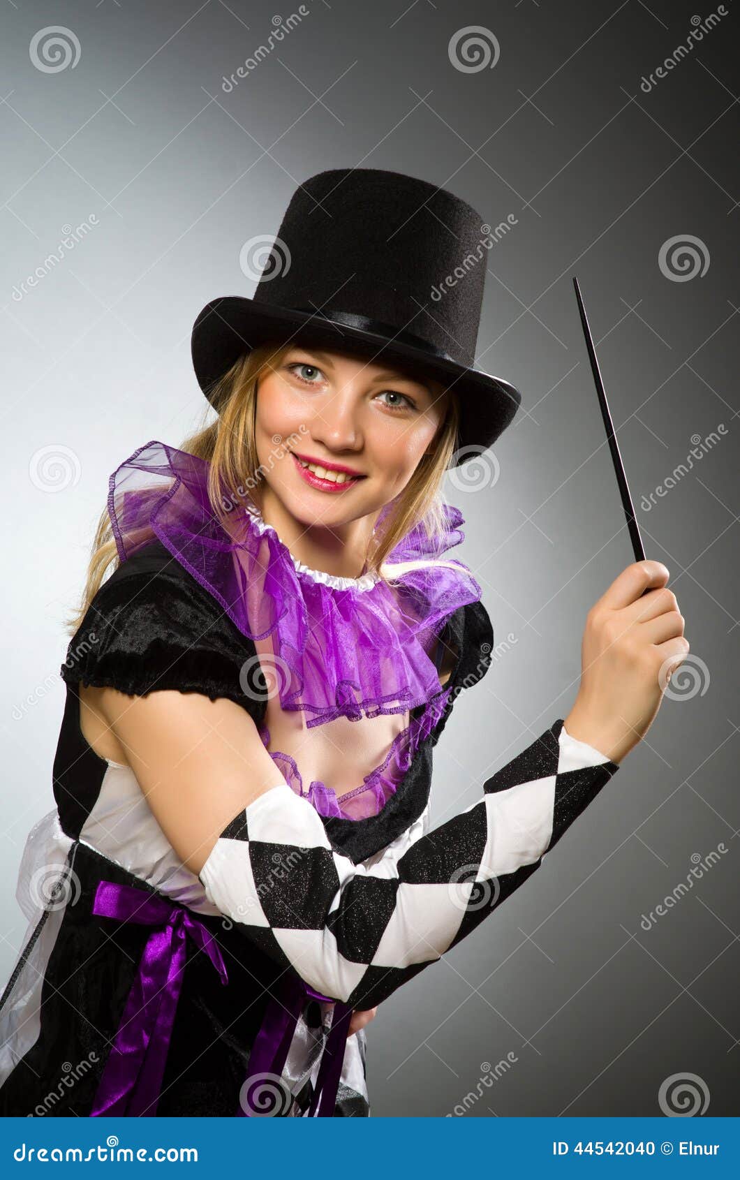 Woman Magician Doing Her Tricks Stock Photo - Image of performer ...