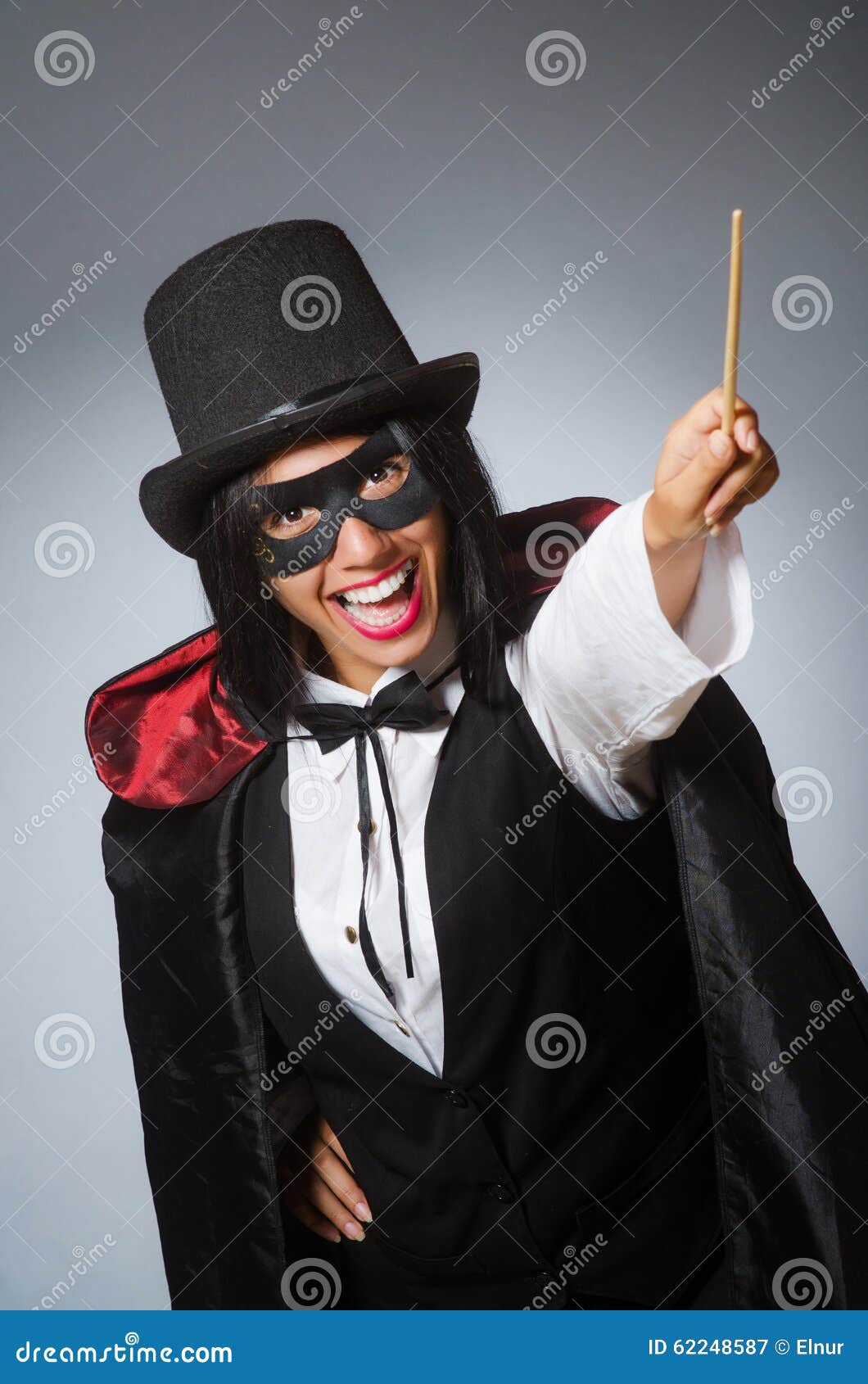 The Woman Magician in Funny Concept Stock Image - Image of mystery ...
