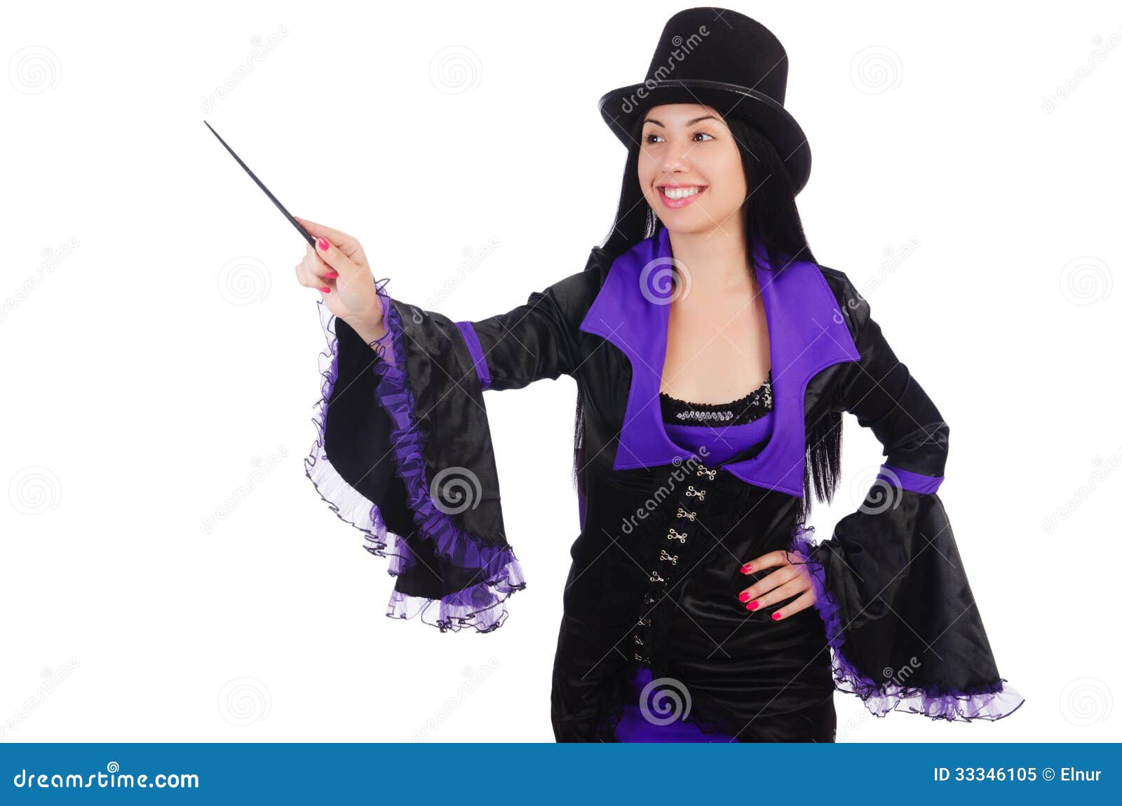 Woman magician stock image. Image of magic, formal, studio - 33346105