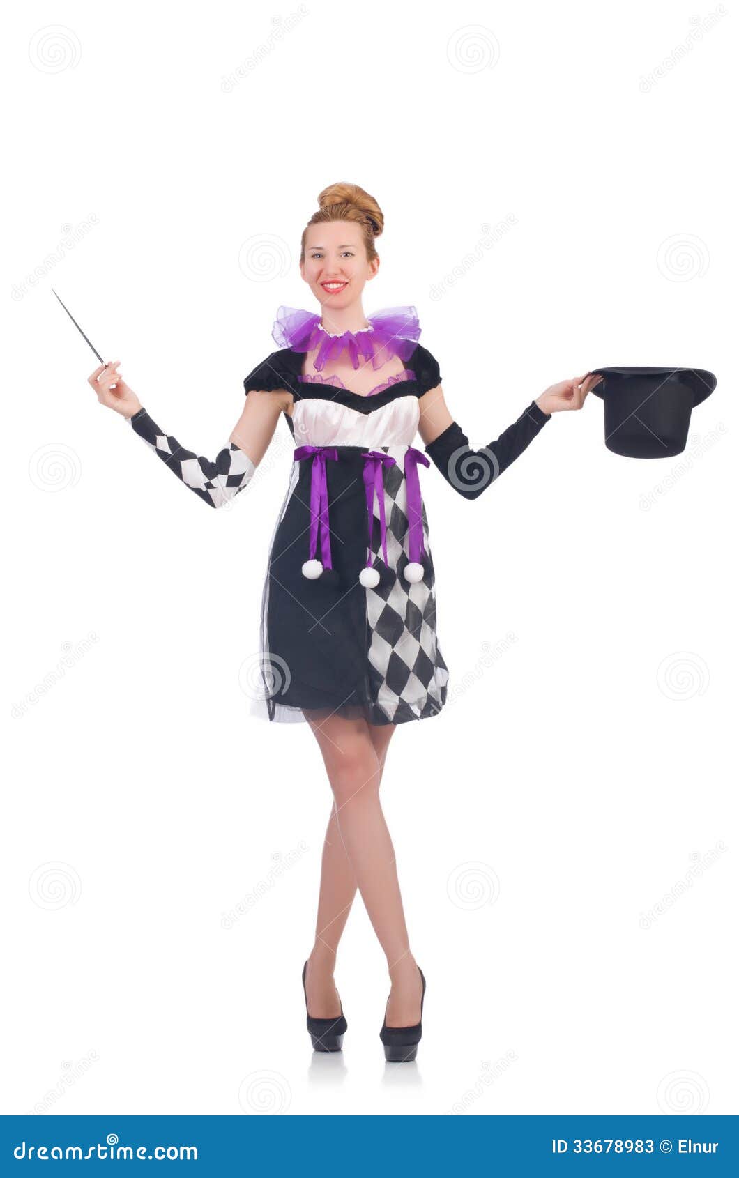 Woman Magician Doing Her Tricks Stock Photography | CartoonDealer.com ...