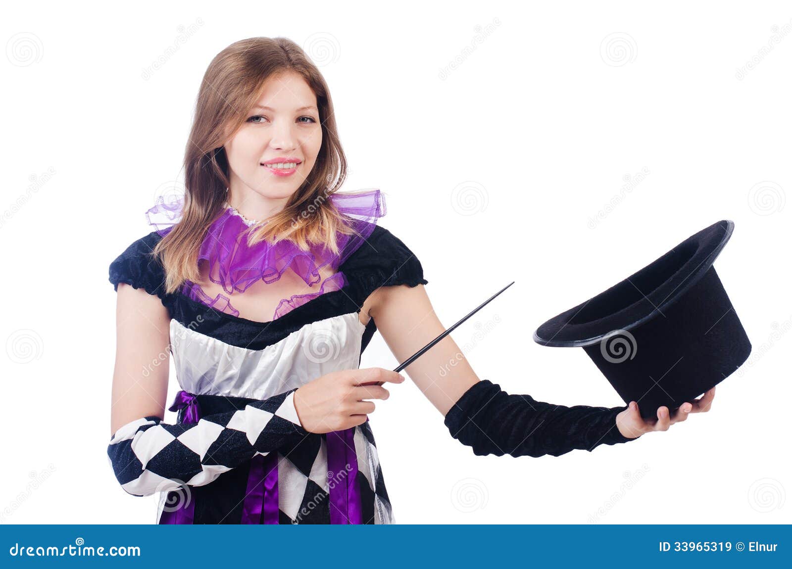 Woman magician stock image. Image of actor, hold, female - 33965319