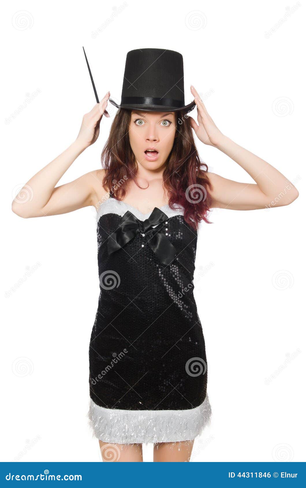 Woman magician isolated stock photo. Image of female - 44311846