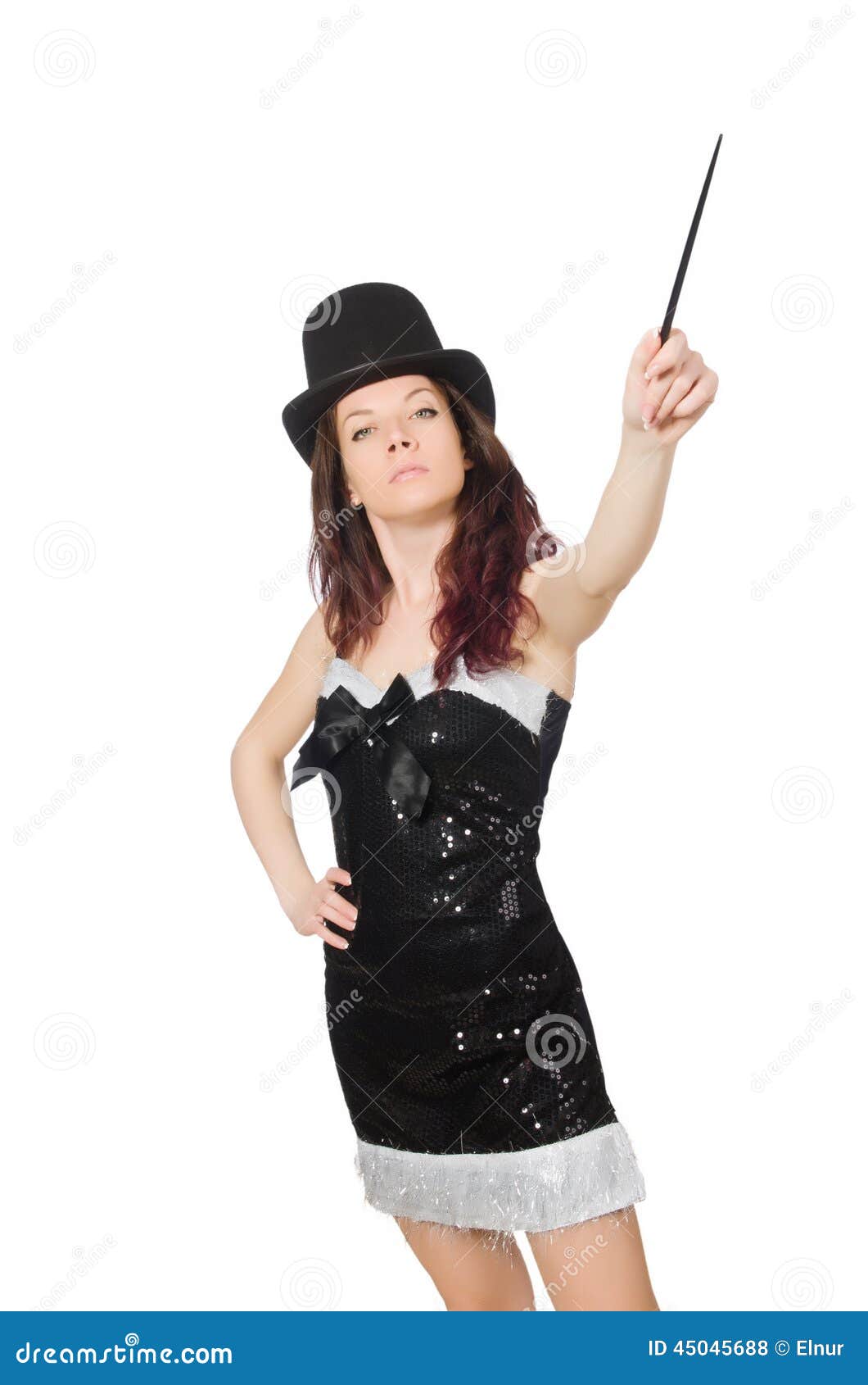 Woman Magician Doing Her Tricks Stock Photography | CartoonDealer.com ...