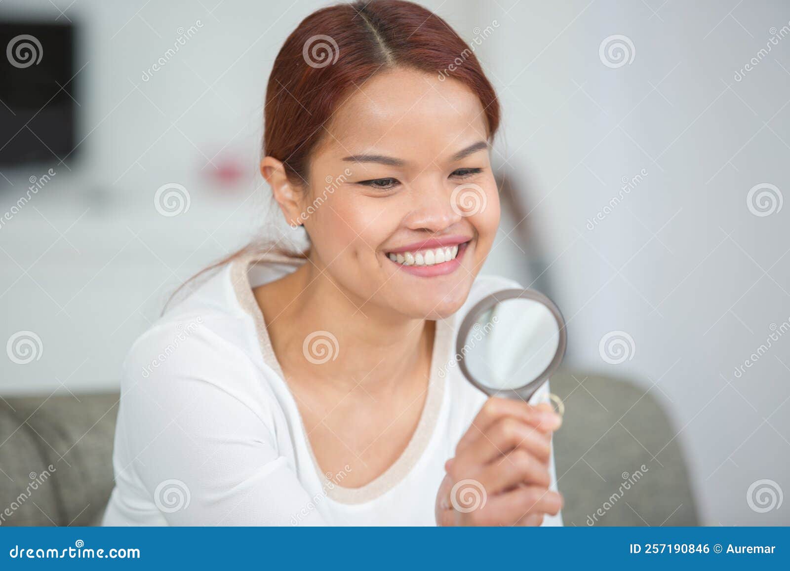 Woman with Magnifying Glass Stock Photo - Image of detective, holding ...