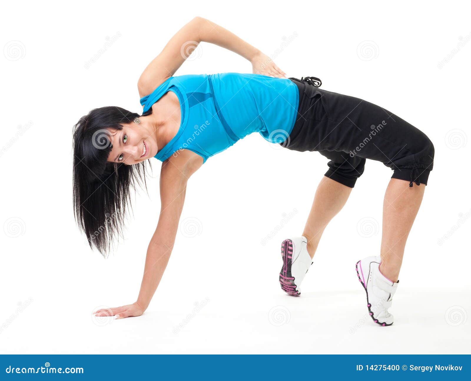 Woman Make Flexibility Exercise Stock Photo - Image of active ...