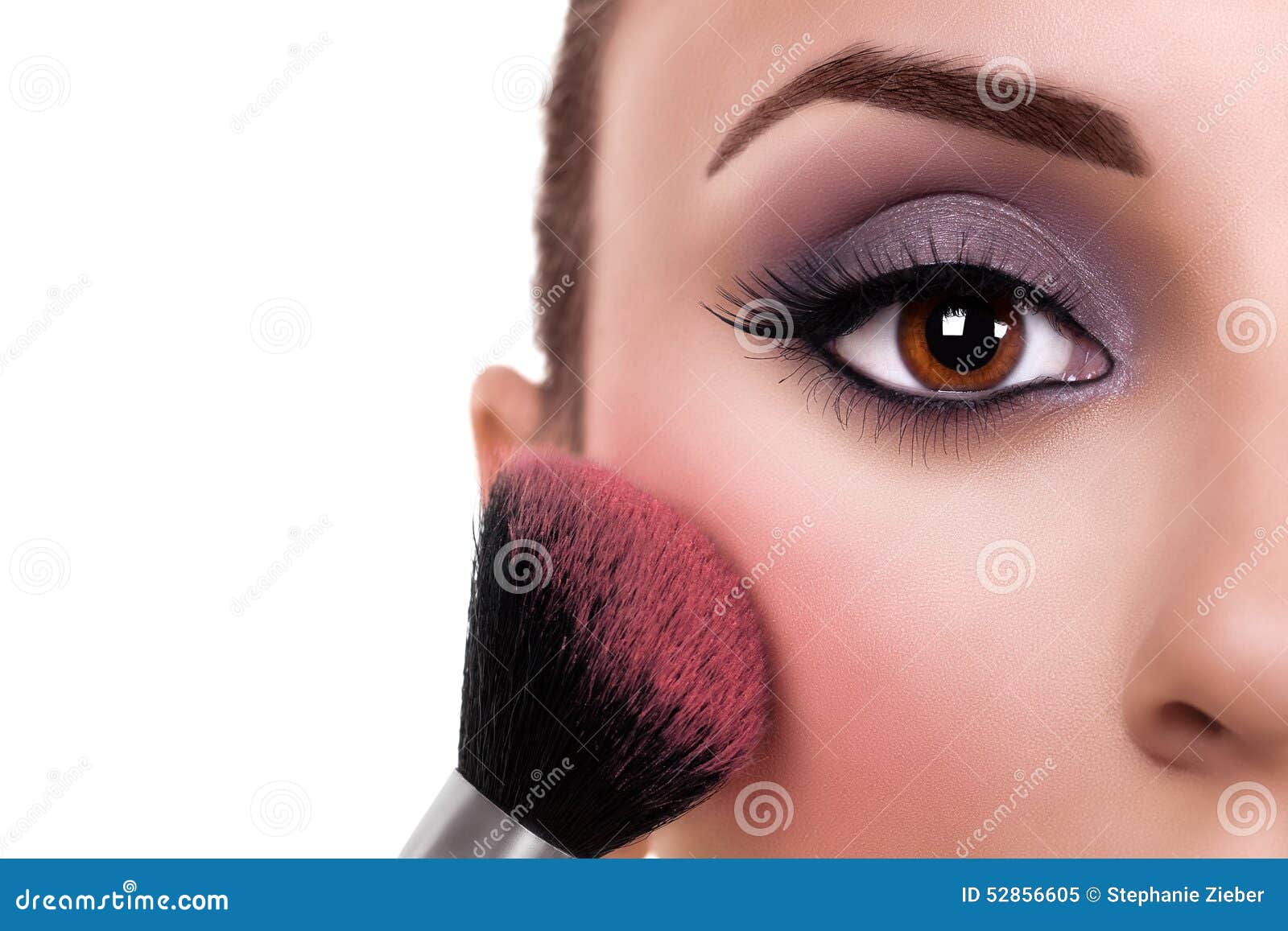 Woman Make Up Blush stock image. Image of eyelashes, lashes - 52856605