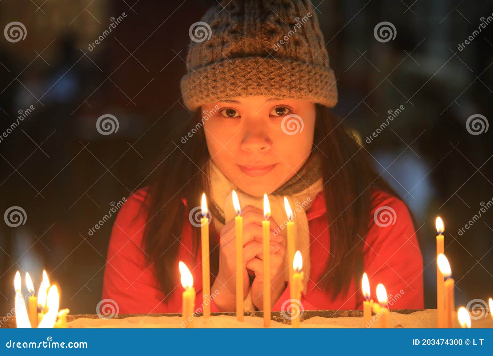 Woman make a wish stock photo. Image of hope, prayer - 203474300