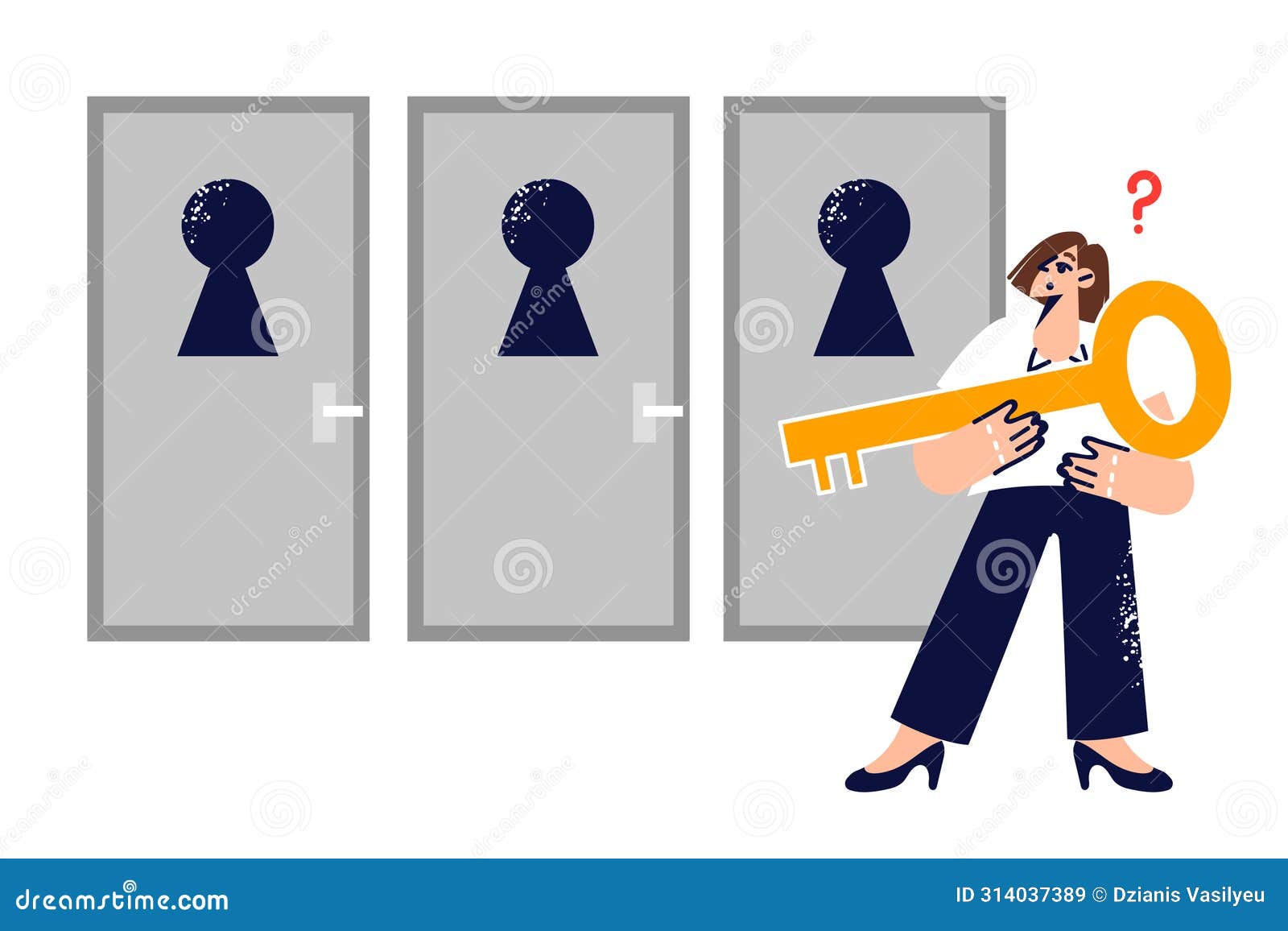 3d Man Solves The Difficult Problem Of Choice On Different Arrows Stock ...