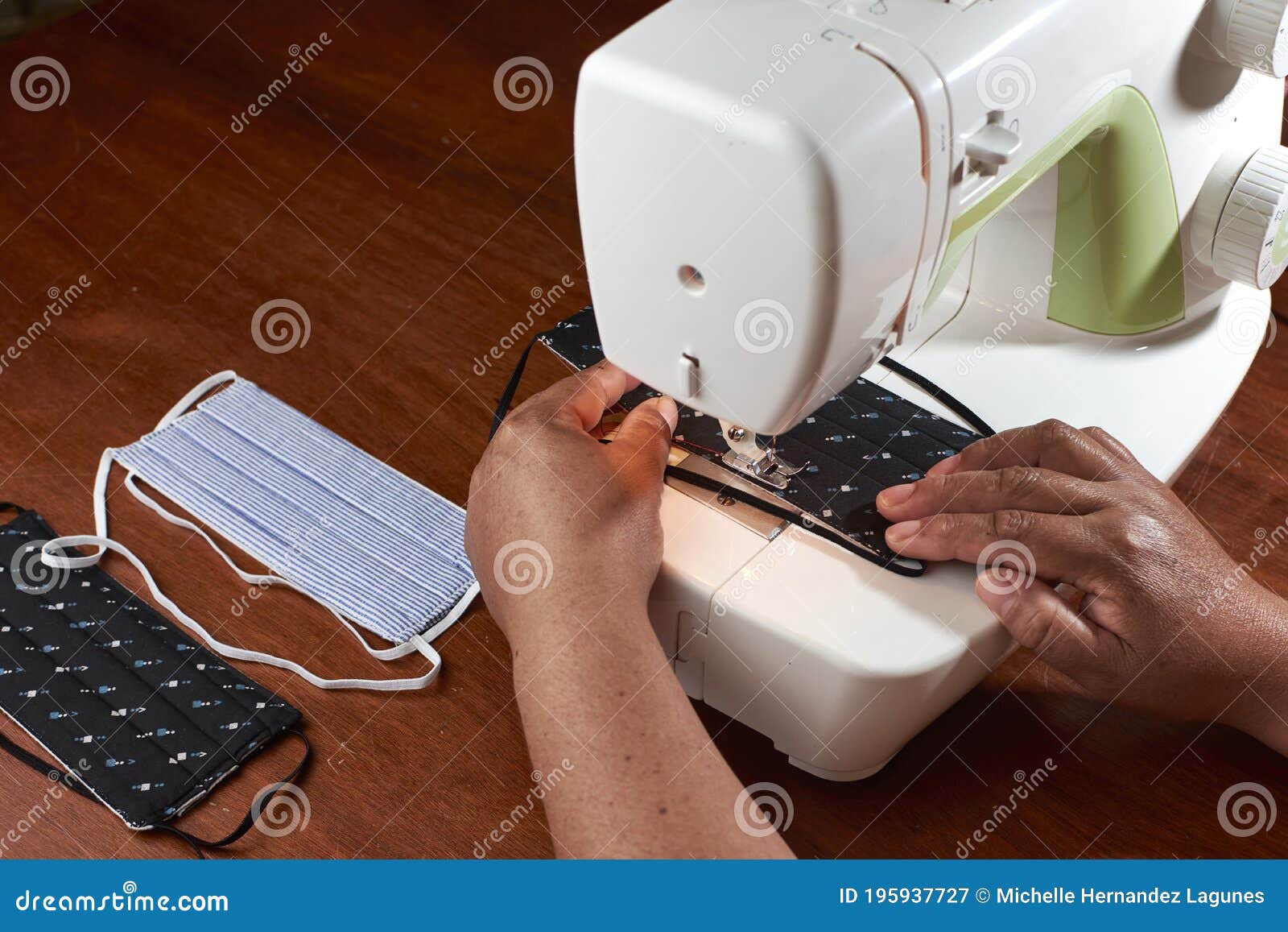Preparation of Face Masks for the Covid 19 Pandemic Stock Image - Image ...
