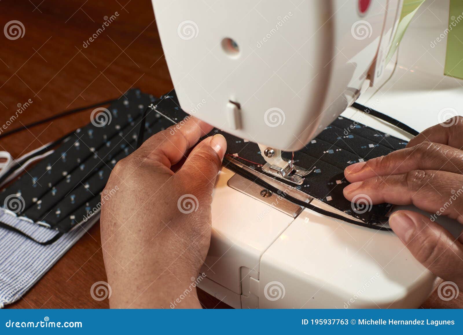 Preparation of Face Masks for the Covid 19 Pandemic Stock Image - Image ...