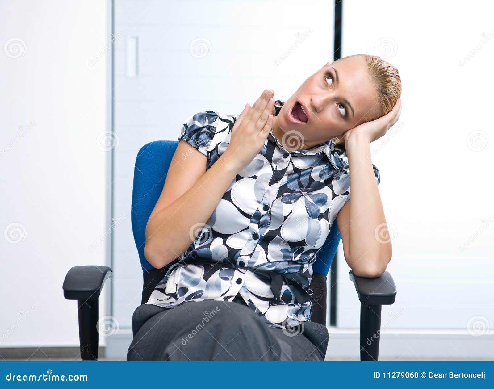 Woman Making Bored Expression Stock Photo - Image of efficiency ...