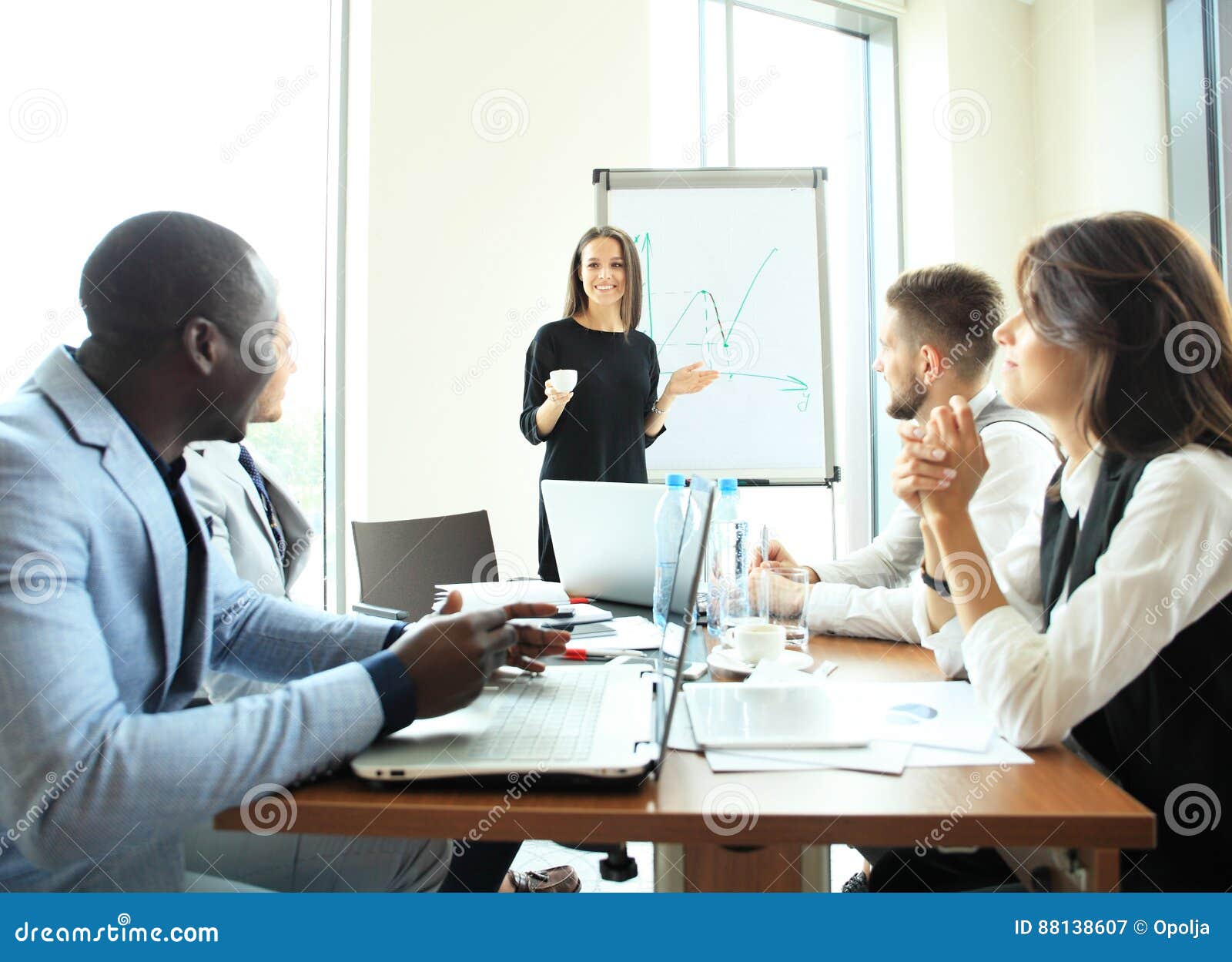 Woman Making a Business Presentation To Group Stock Image - Image of ...