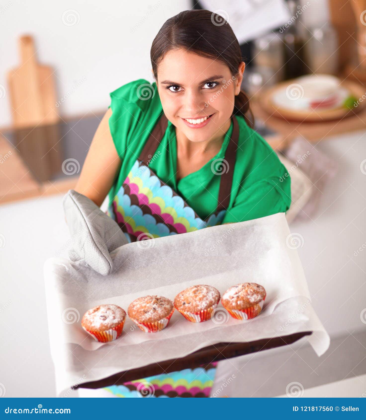 Woman is Making Cakes in the Kitchen Stock Photo - Image of homemade ...