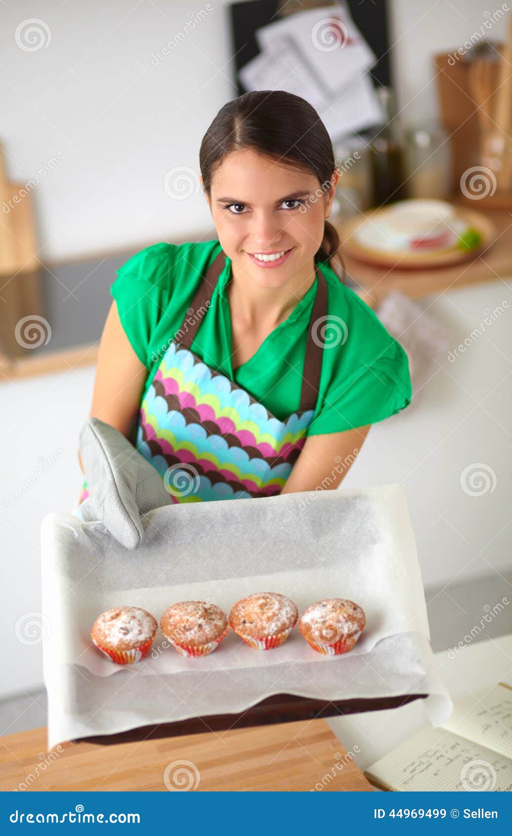 Woman is Making Cakes in the Kitchen Stock Image - Image of tasty ...
