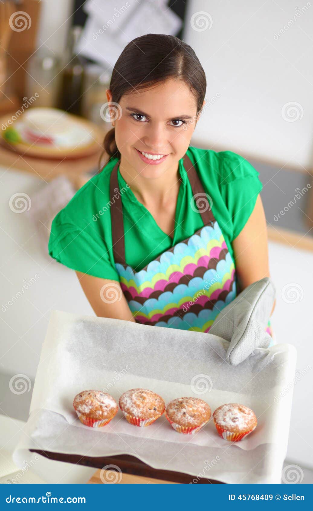 Woman is Making Cakes in the Kitchen Stock Image - Image of adult ...