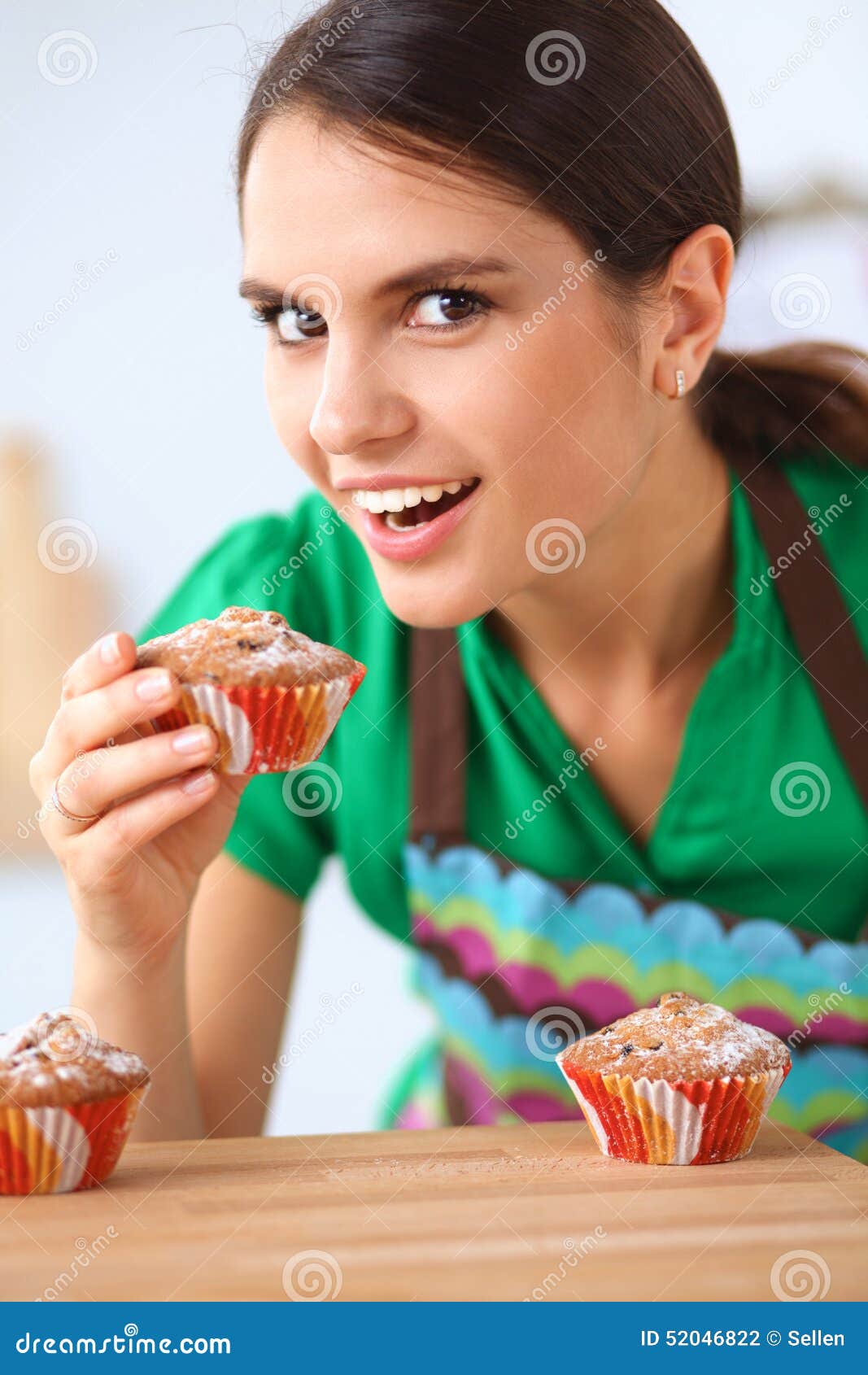 Woman is Making Cakes in the Kitchen Stock Photo - Image of fresh ...