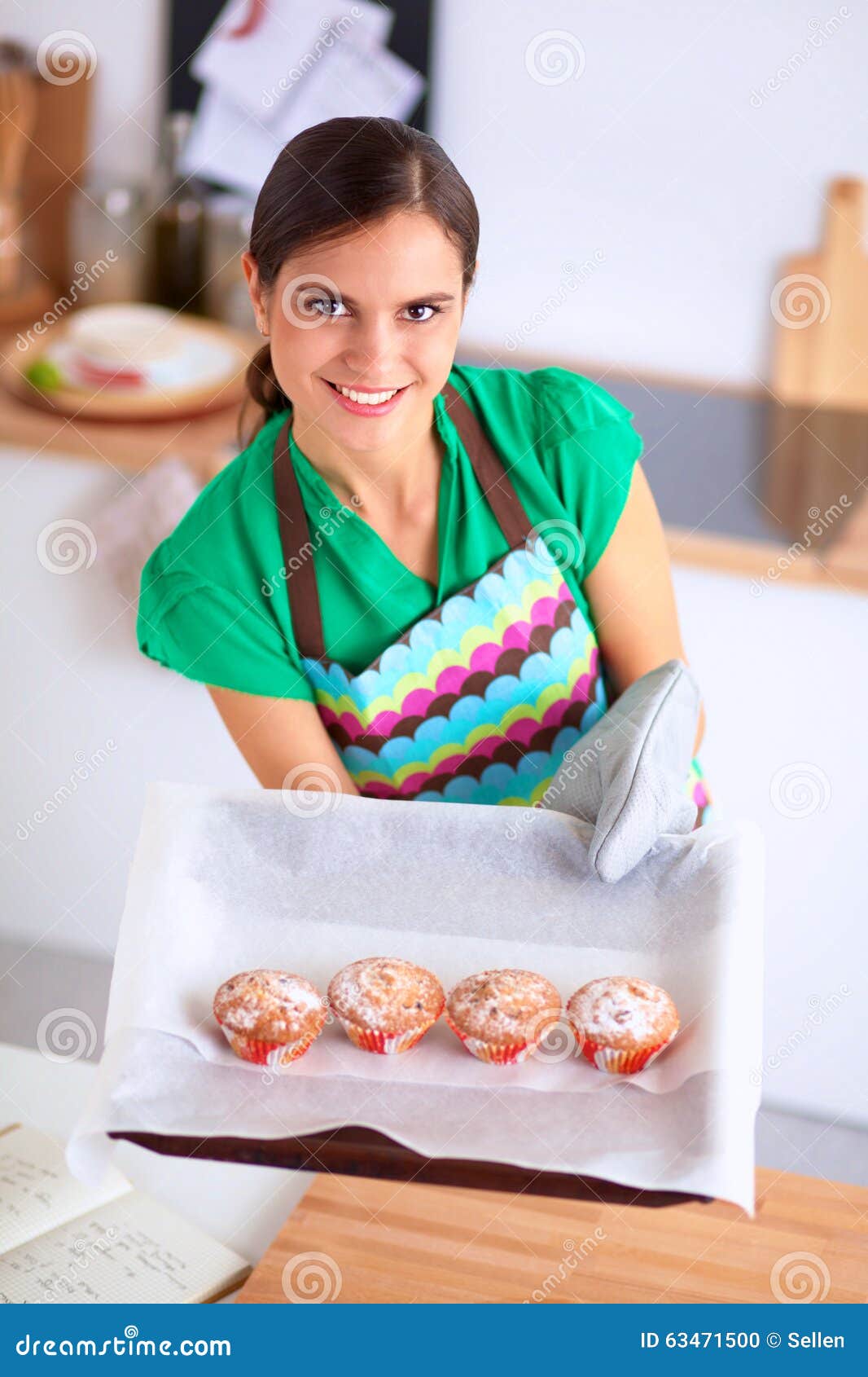 Woman is Making Cakes in the Kitchen Stock Photo - Image of person ...