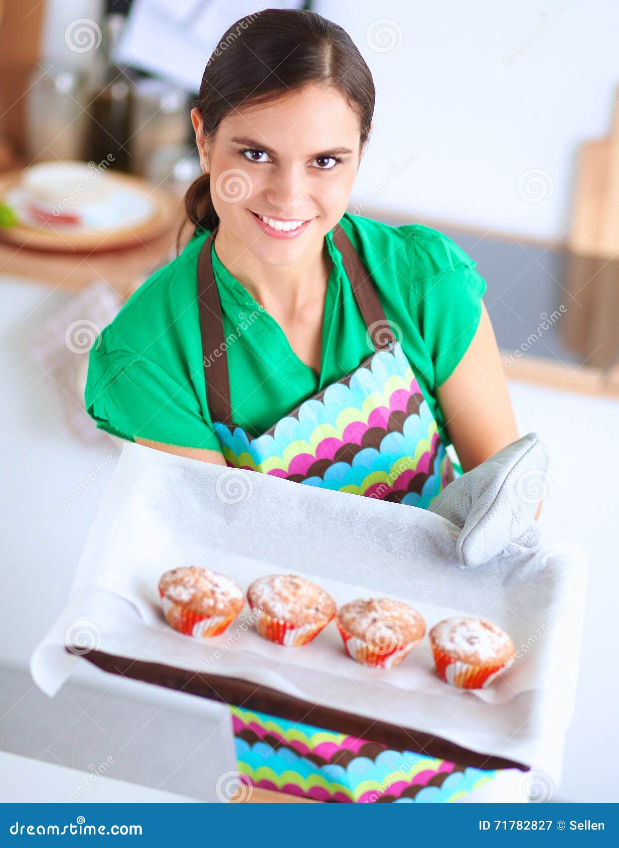 Woman is Making Cakes in the Kitchen Stock Image - Image of homemade ...