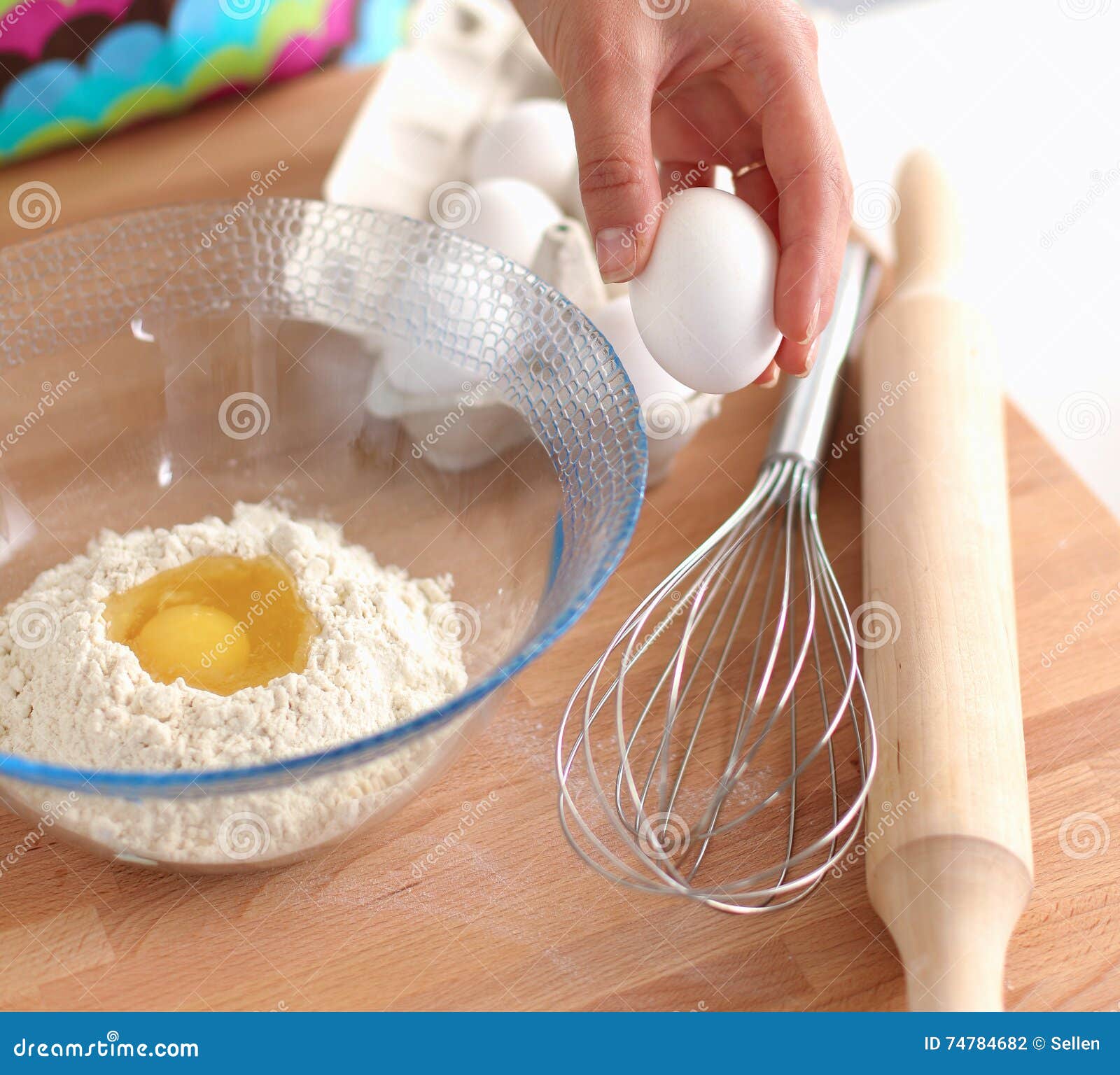 Woman is Making Cakes in the Kitchen Stock Photo - Image of housewife ...