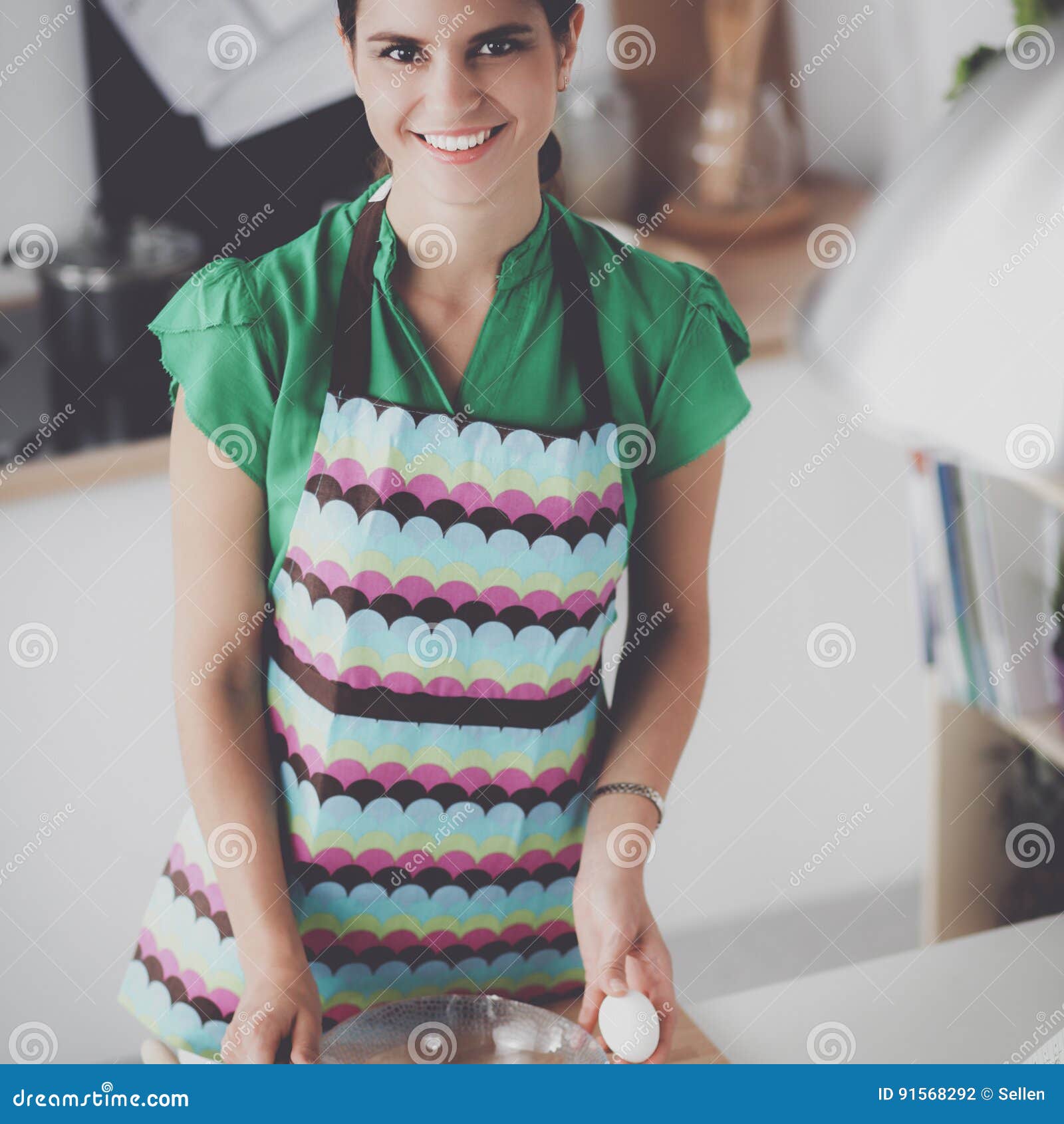 Woman is Making Cakes in the Kitchen Stock Photo - Image of kitchen ...