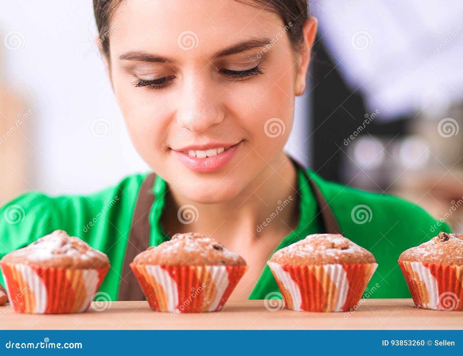 Woman is Making Cakes in the Kitchen Stock Photo - Image of housewife ...
