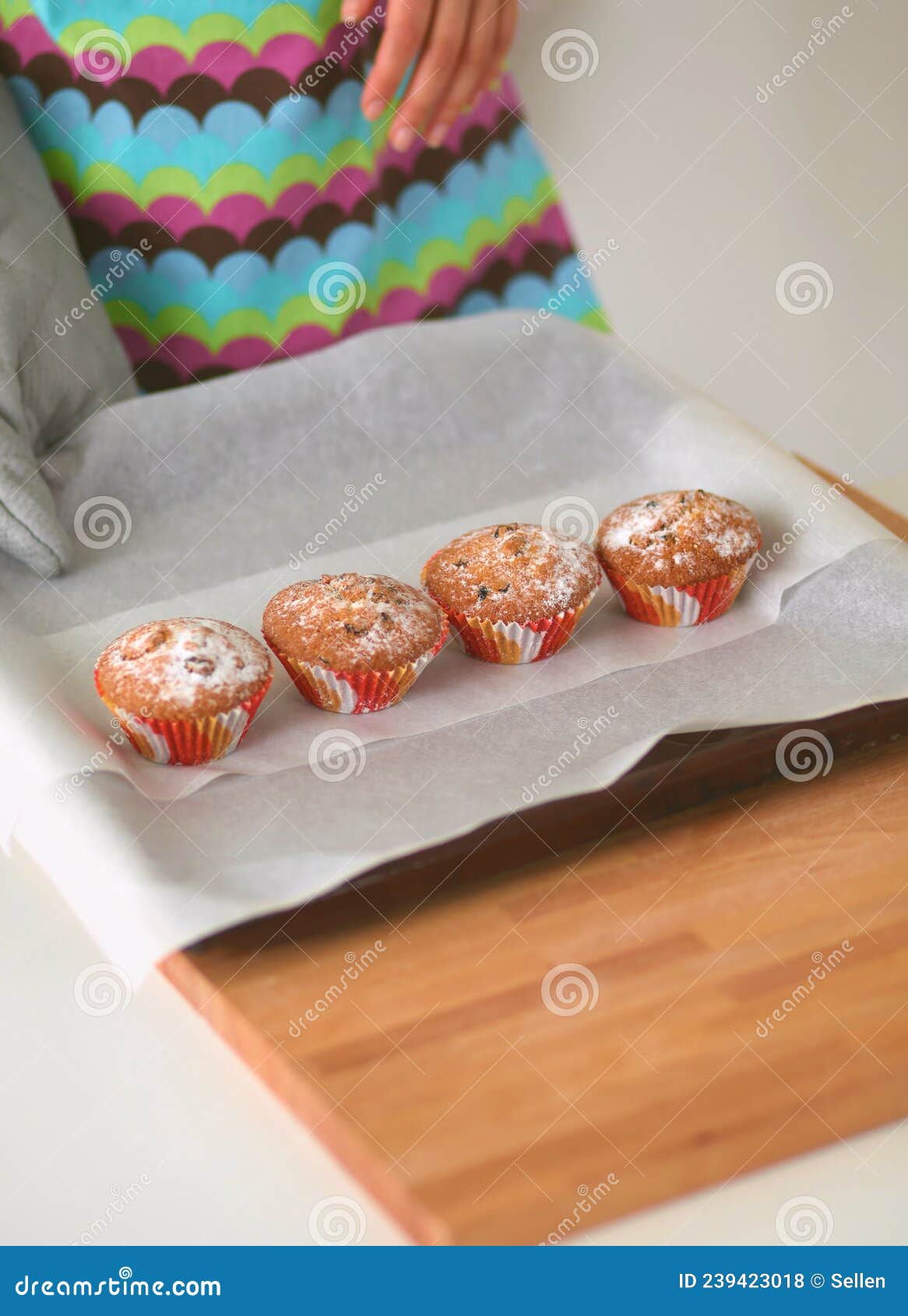 Woman is Making Cakes in the Kitchen Stock Photo - Image of interior ...