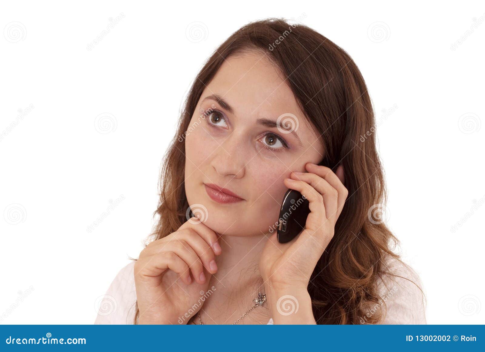 Woman is making a call stock photo. Image of female, adult - 13002002