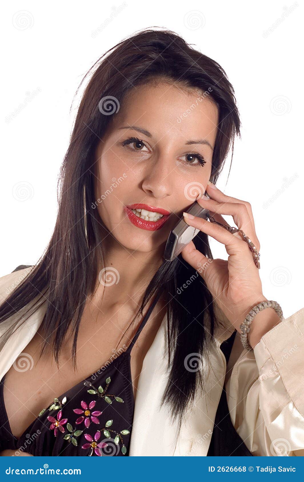 Woman making a call stock photo. Image of communication - 2626668