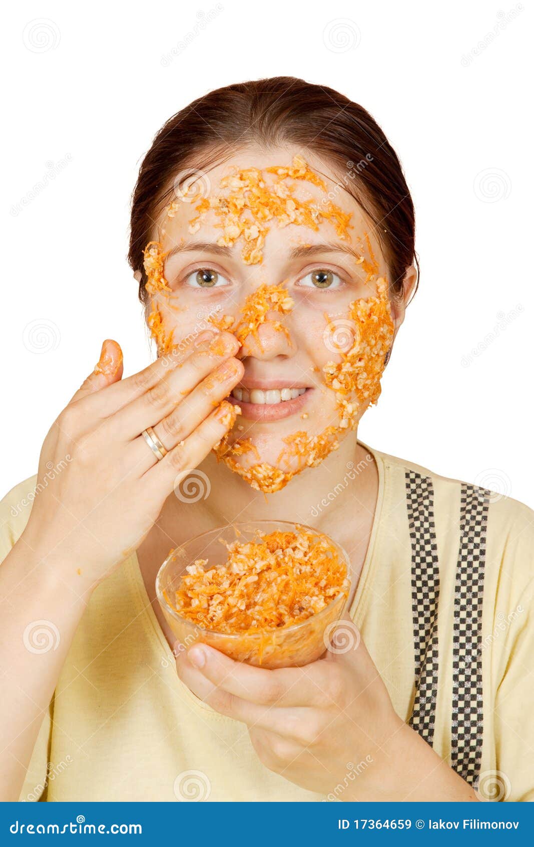 Woman making cosmetic pack stock image. Image of yolk - 17364659