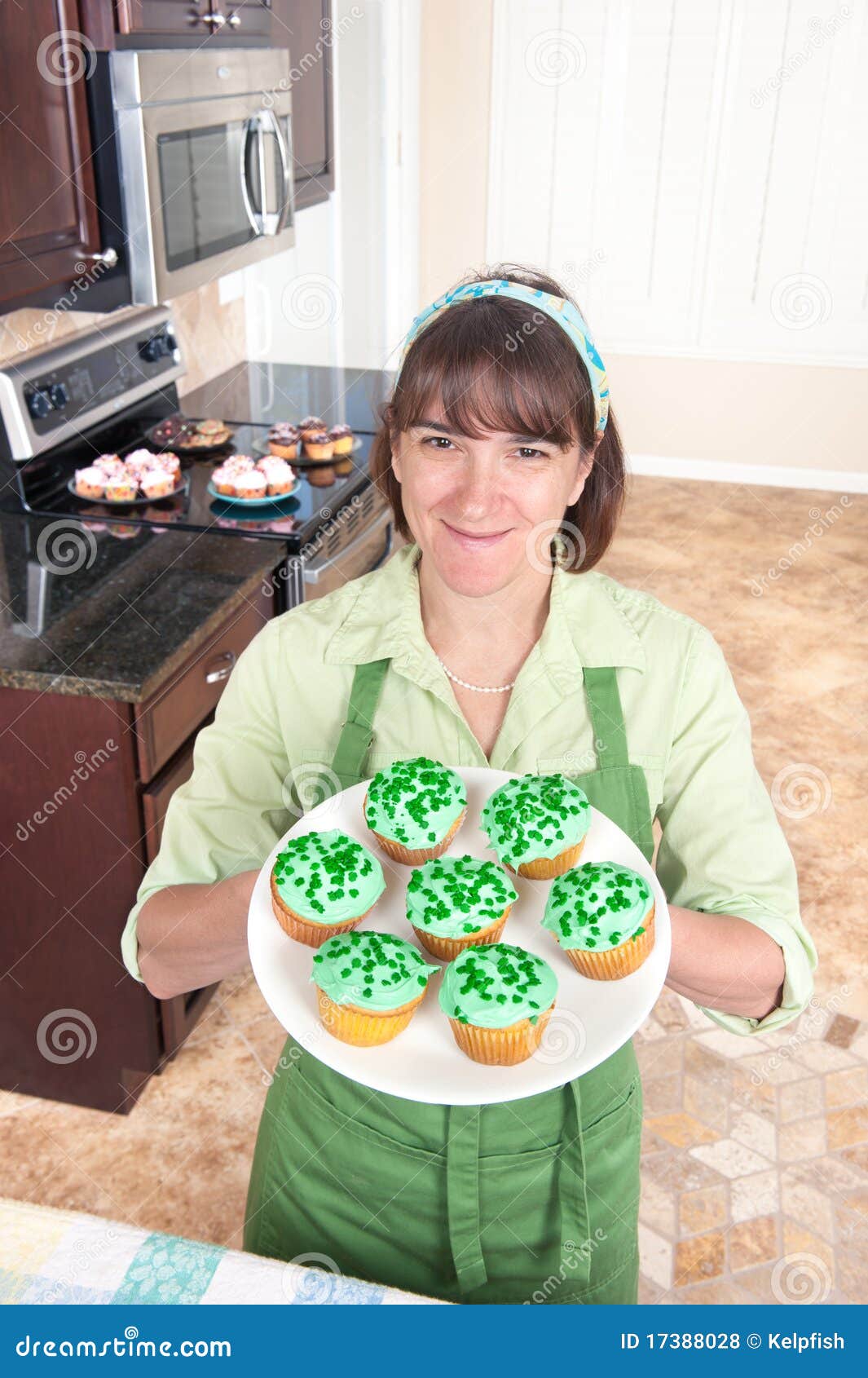 Woman making cupcakes stock photo. Image of home, life - 17388028