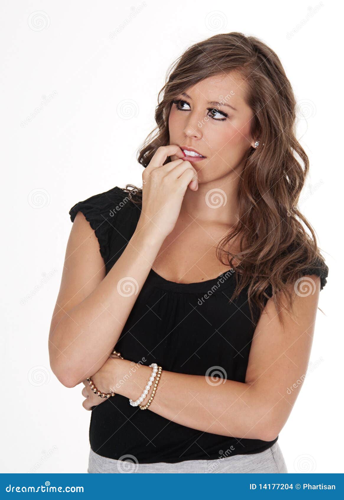 Woman making a decision stock photo. Image of formal - 14177204