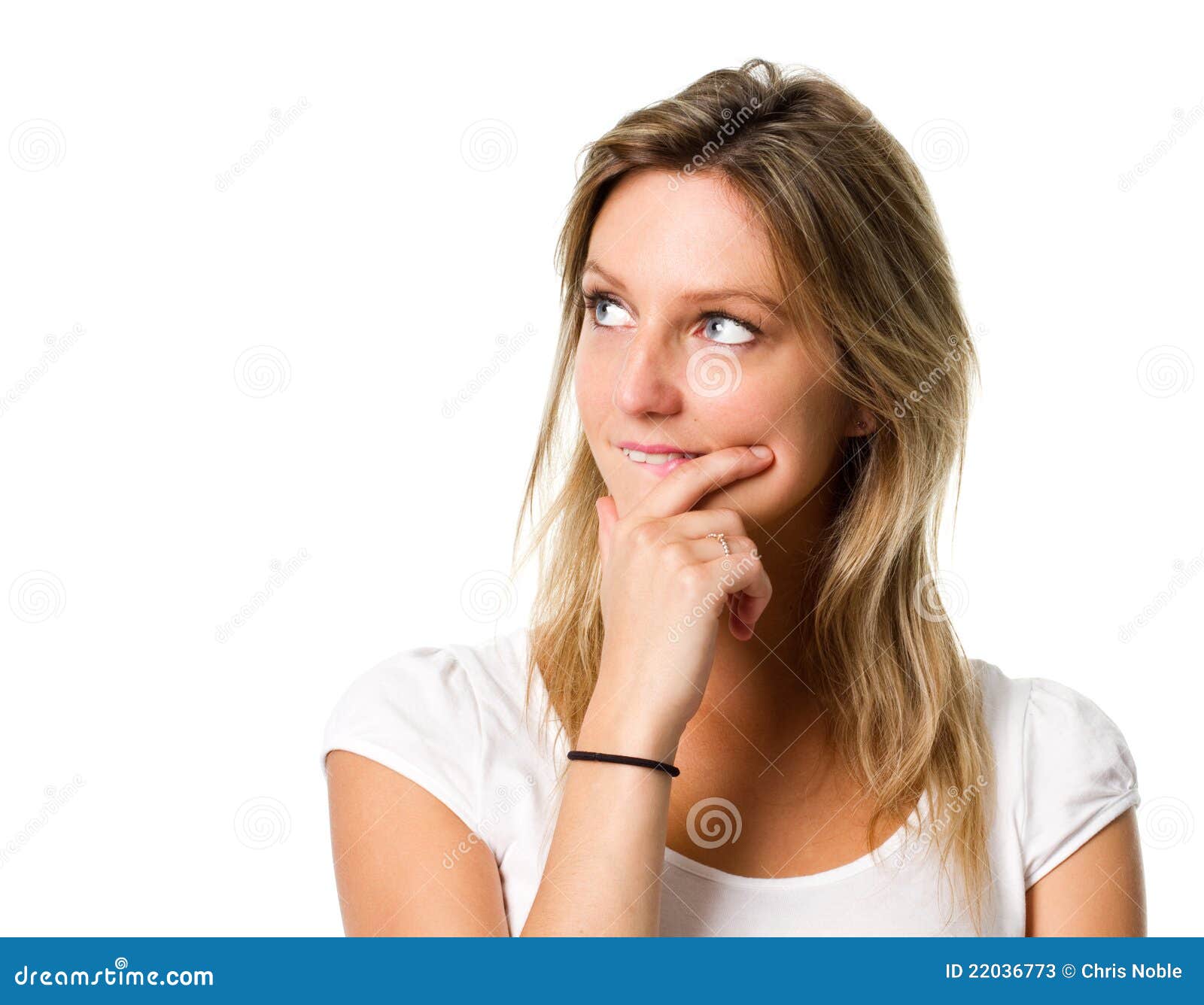 Woman making a decision stock image. Image of young, wondering - 22036773