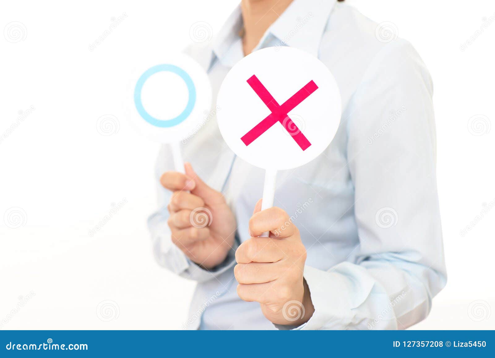 Woman are Deciding Yes or No Stock Photo - Image of card, okinawa ...