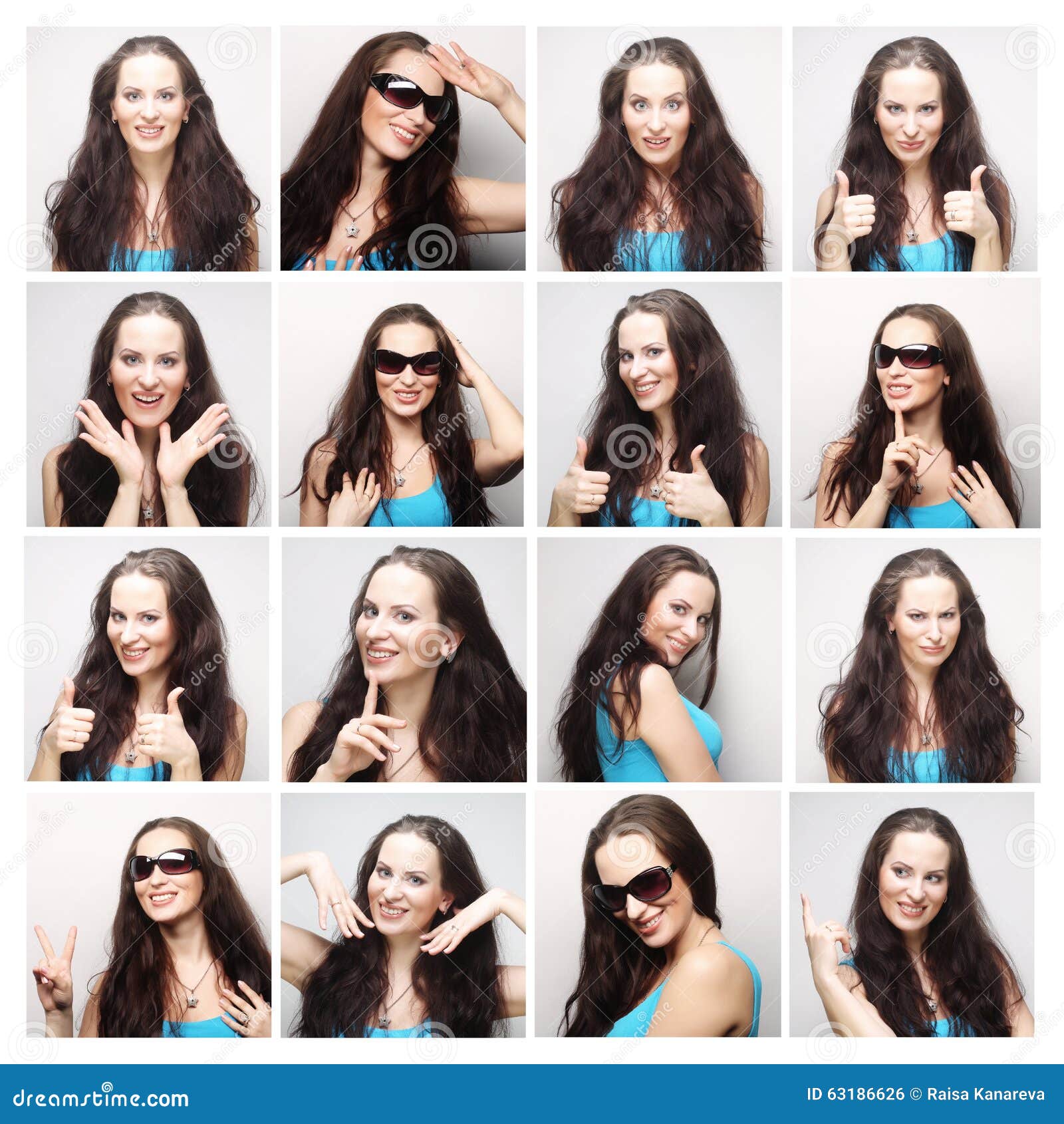 Woman Making Diferent Expressions Stock Photo - Image of beauty, lovely ...