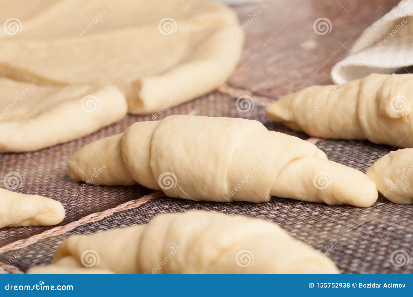 Woman Making Dought.Dought for Pizza and Bread Stock Photo - Image of ...