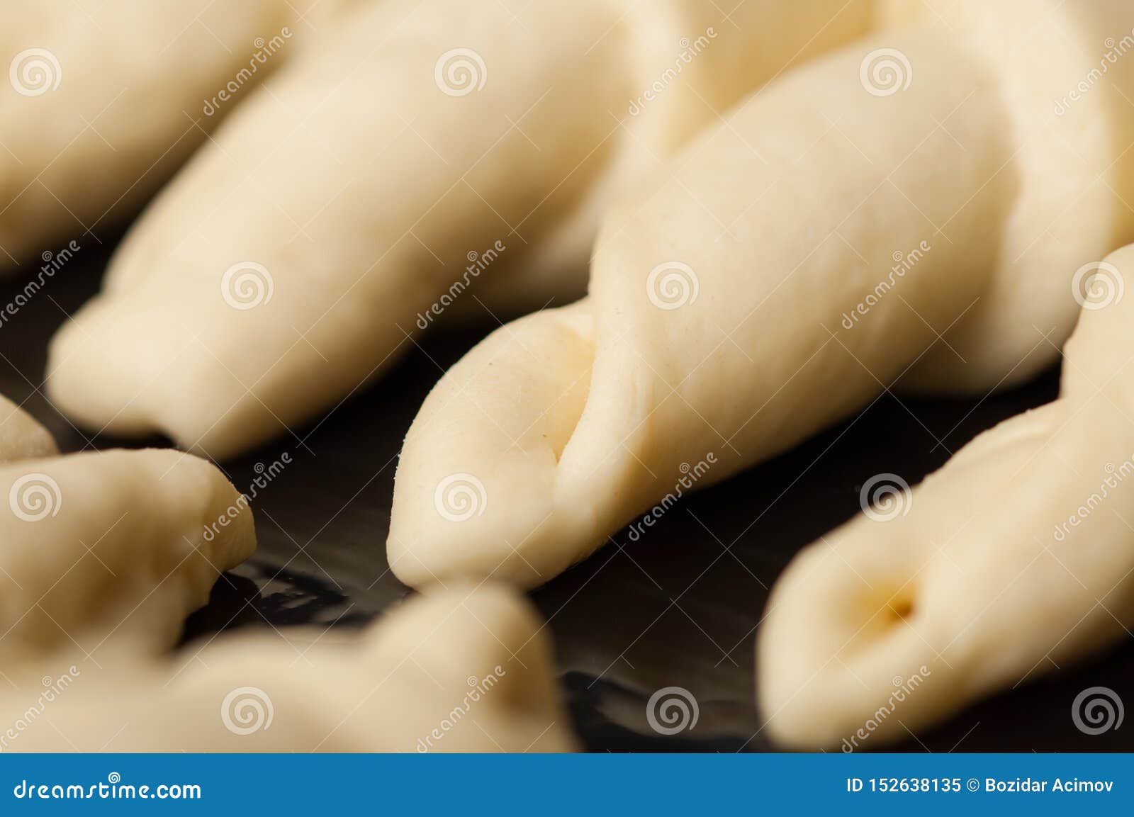 Woman Making Dought.Dought for Pizza and Bread and Roll Stock Image ...