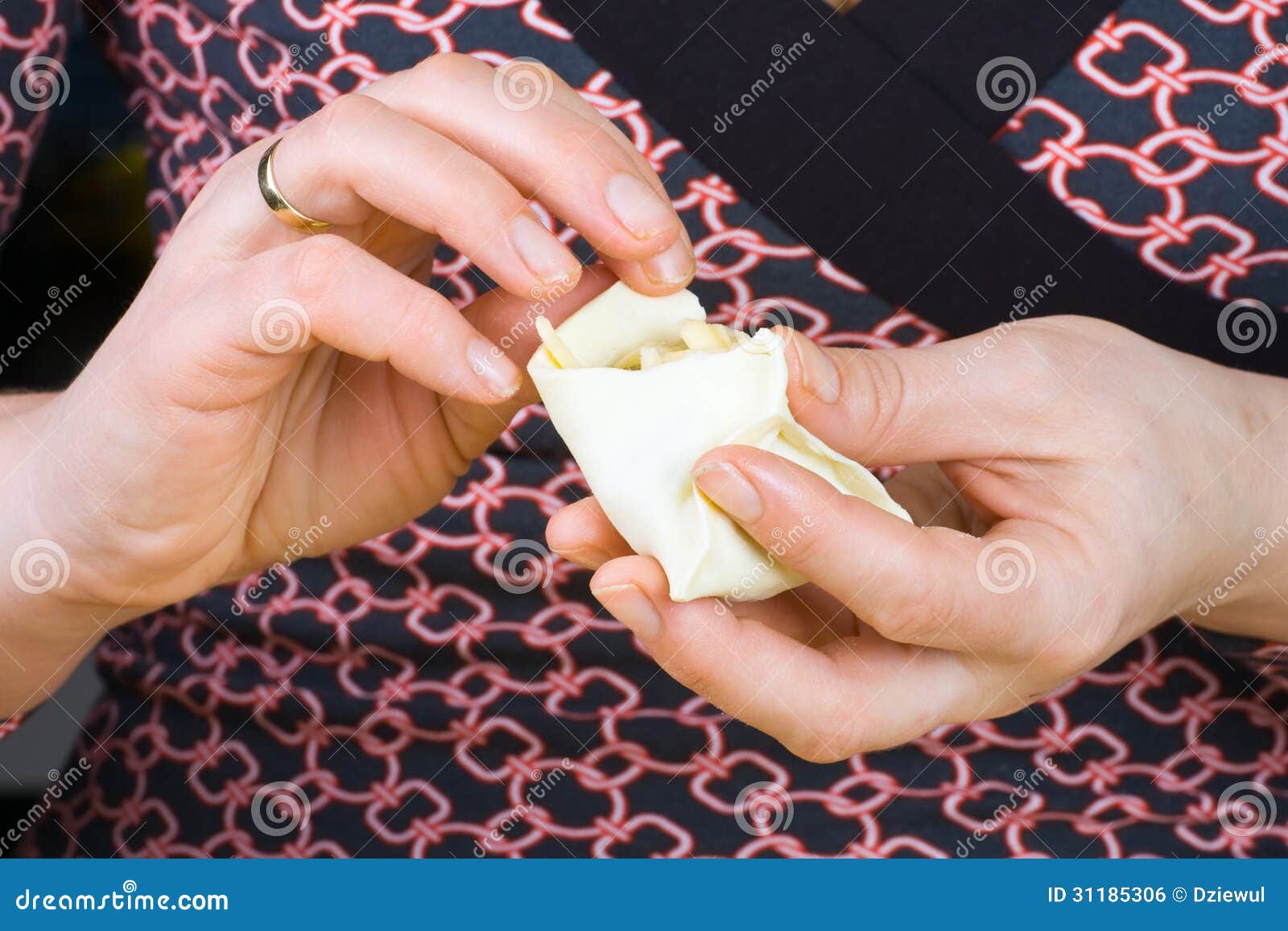 Woman making dumplings stock photo. Image of eating, dumpling - 31185306