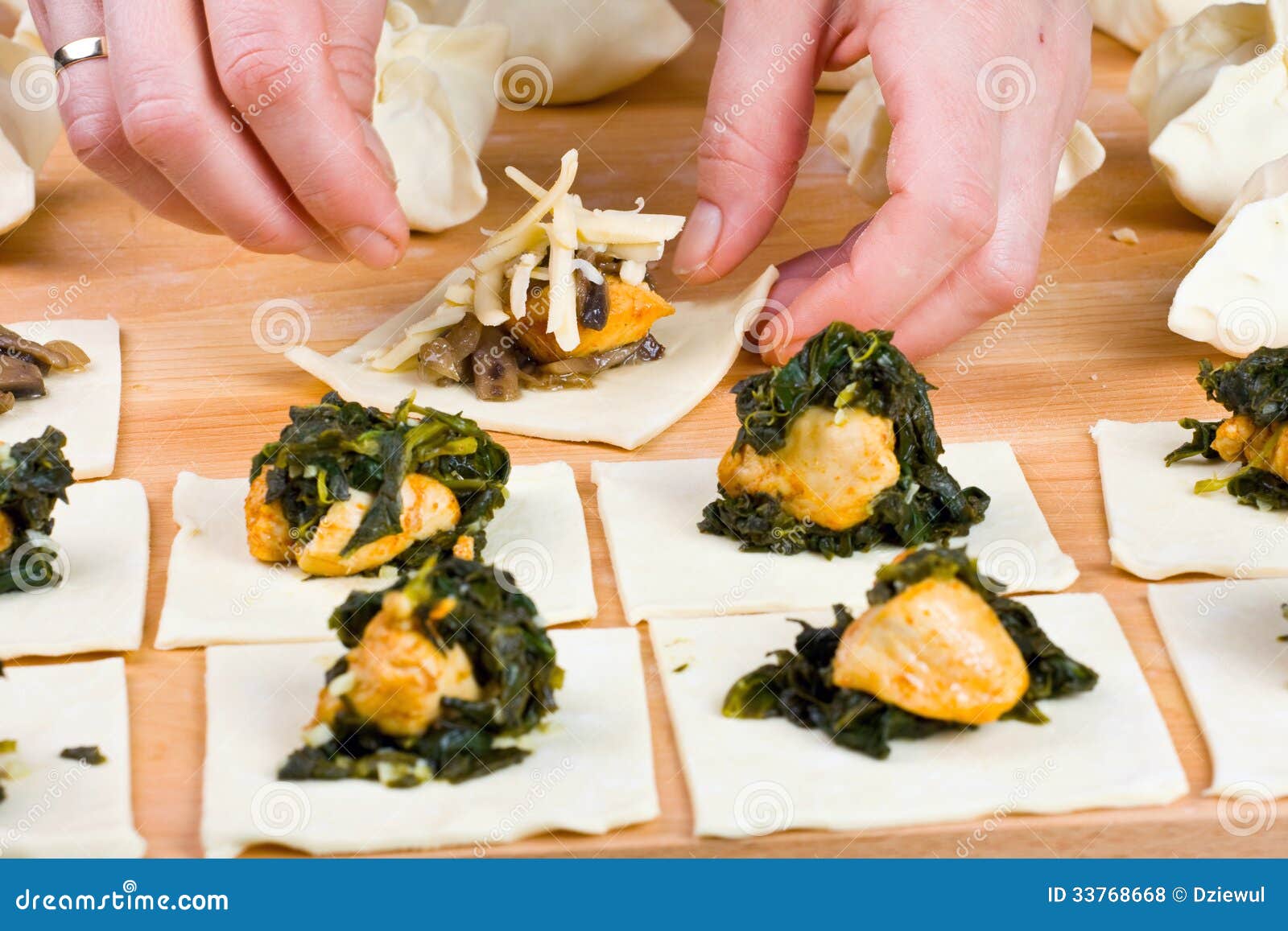 Woman making dumplings stock photo. Image of gourmet - 33768668
