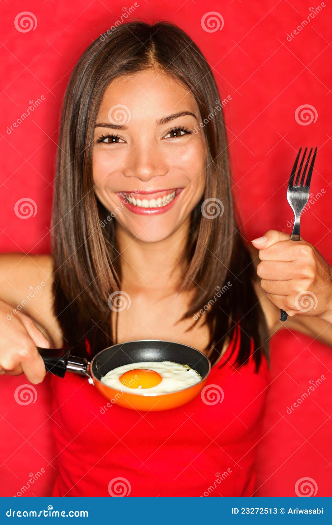 Woman Making Eggs for Breakfast Stock Image - Image of chef, girls ...