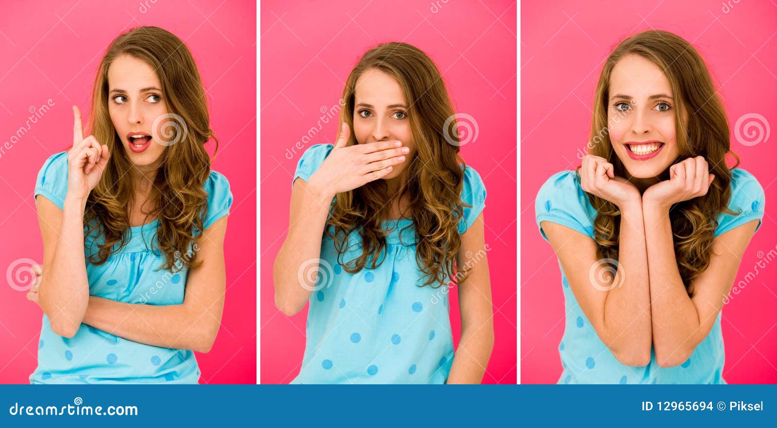 Woman making faces stock photo. Image of making, gesture - 12965694