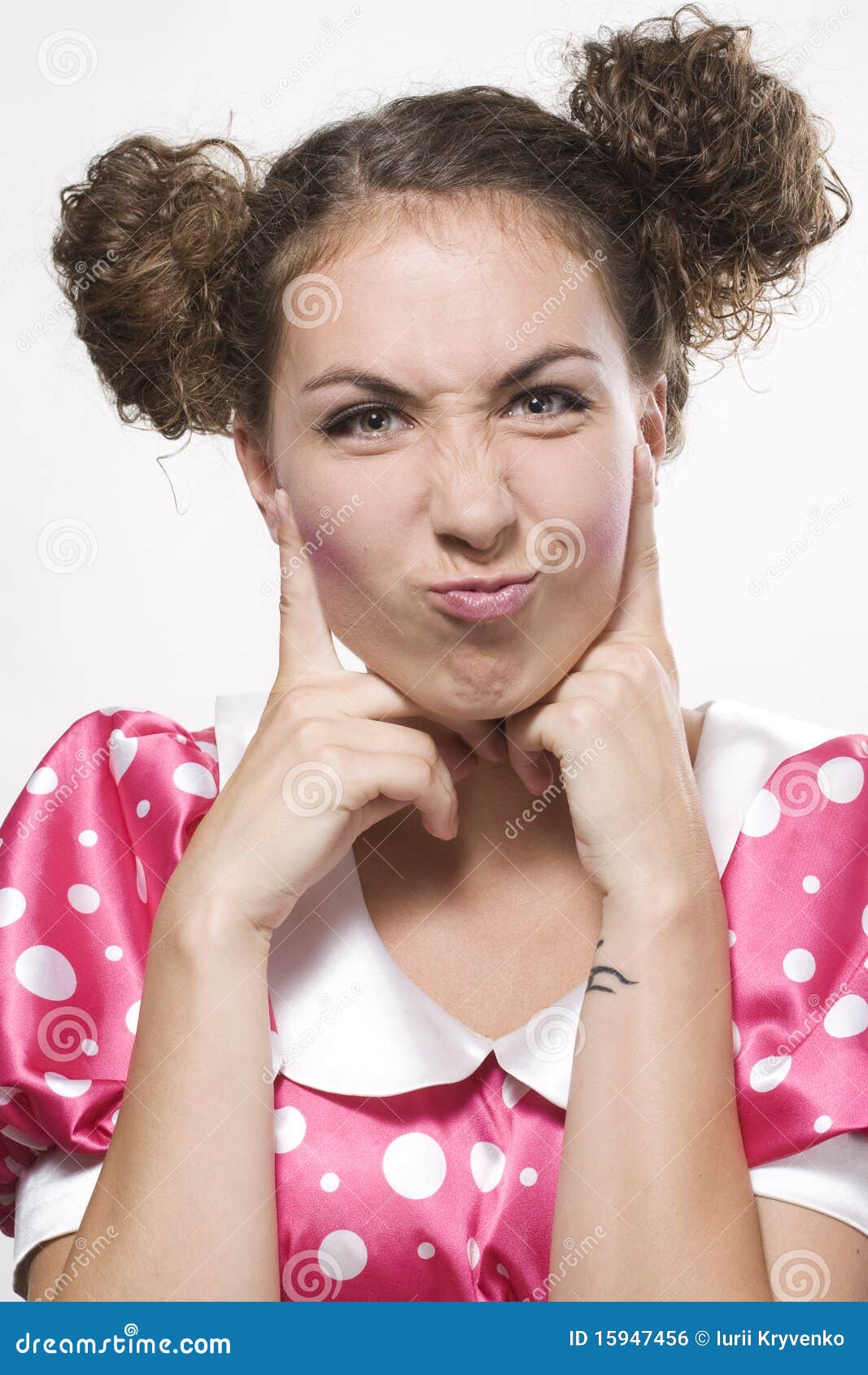 Woman making a funny face stock photo. Image of happy - 15947456